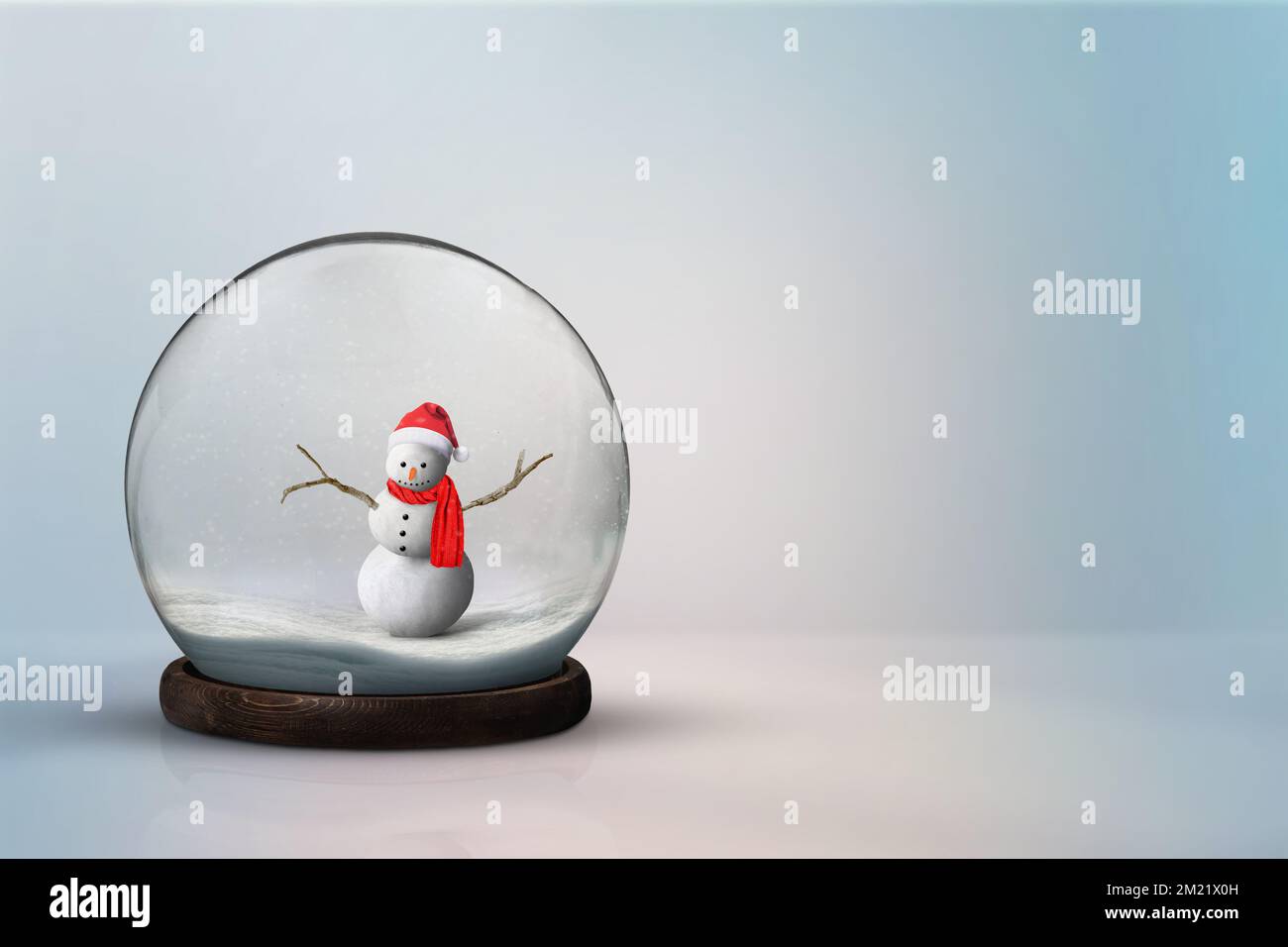 Christmas Holiday background in a snowball. Snowball with christmas on ...
