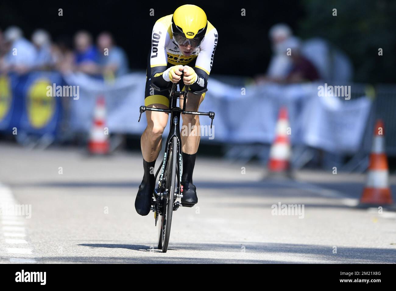 Belgian Sep Vanmarcke of Team LottoNL-Jumbo pictured in action during the men's elite individual ...