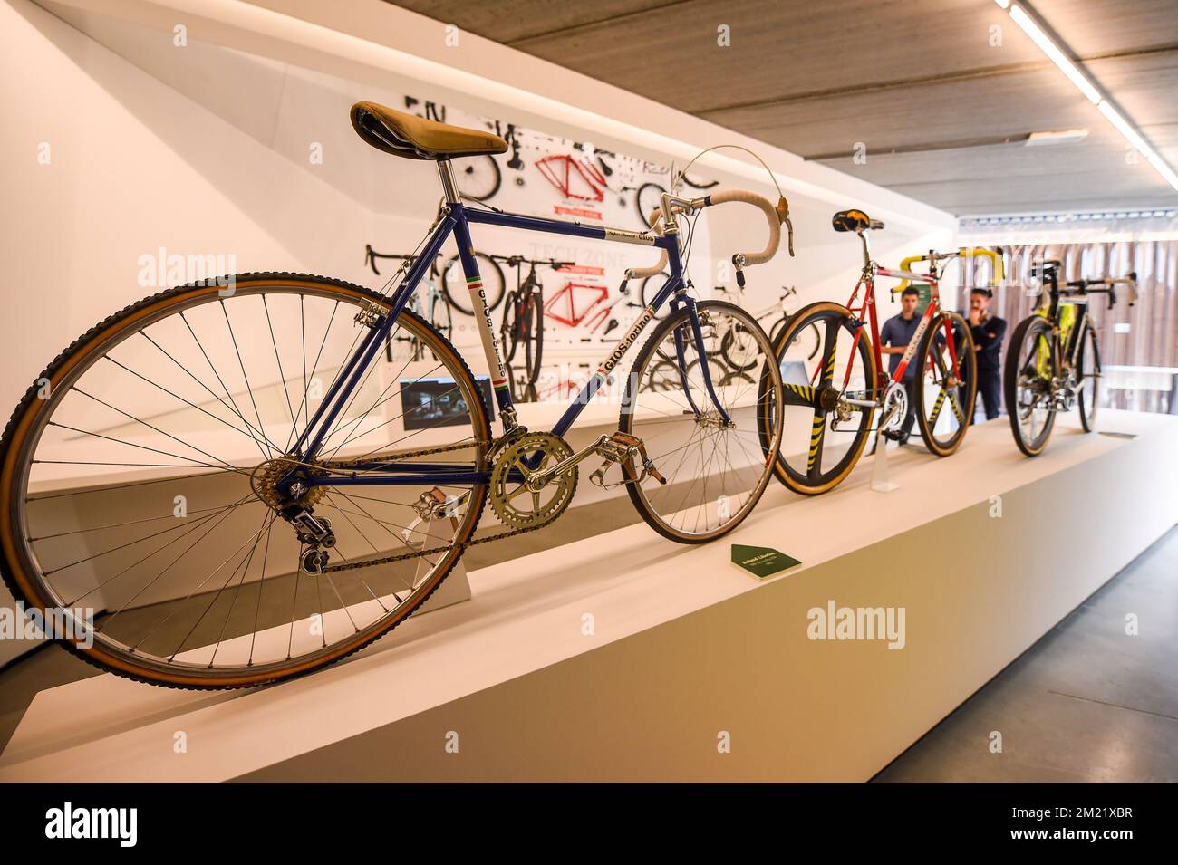 Bikes seen at the opening of Sven Nys Cycling Center in Baal, Tuesday ...