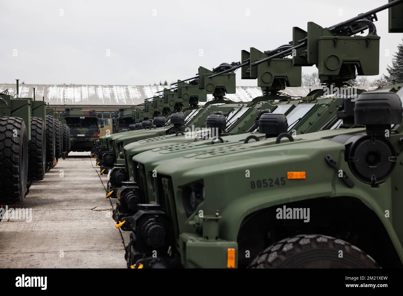 Ljubljana, Slovenia. 13th Dec, 2022. American-made Oshkosh four-wheeled ...