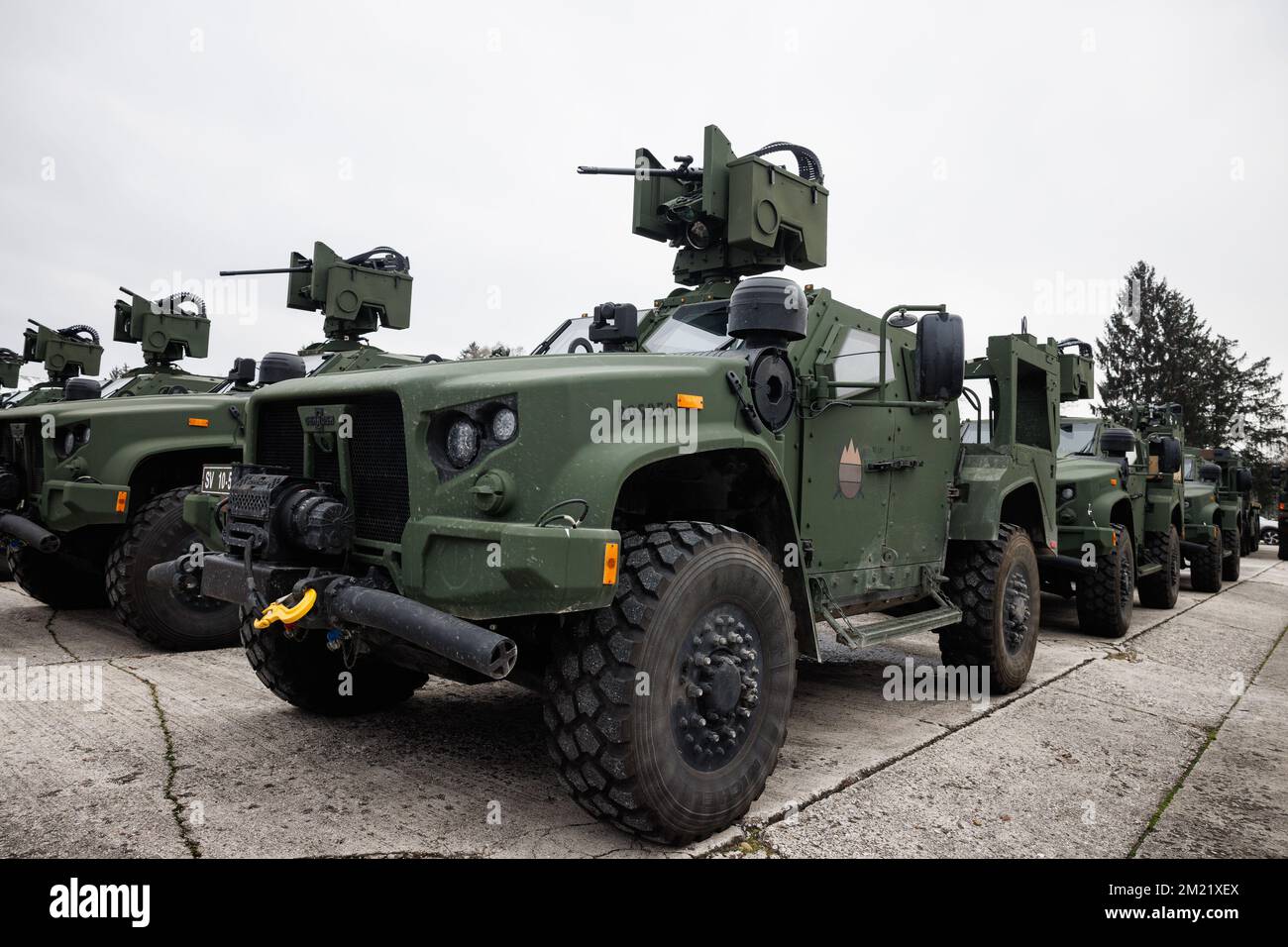 Ljubljana, Slovenia. 13th Dec, 2022. American-made Oshkosh four-wheeled ...