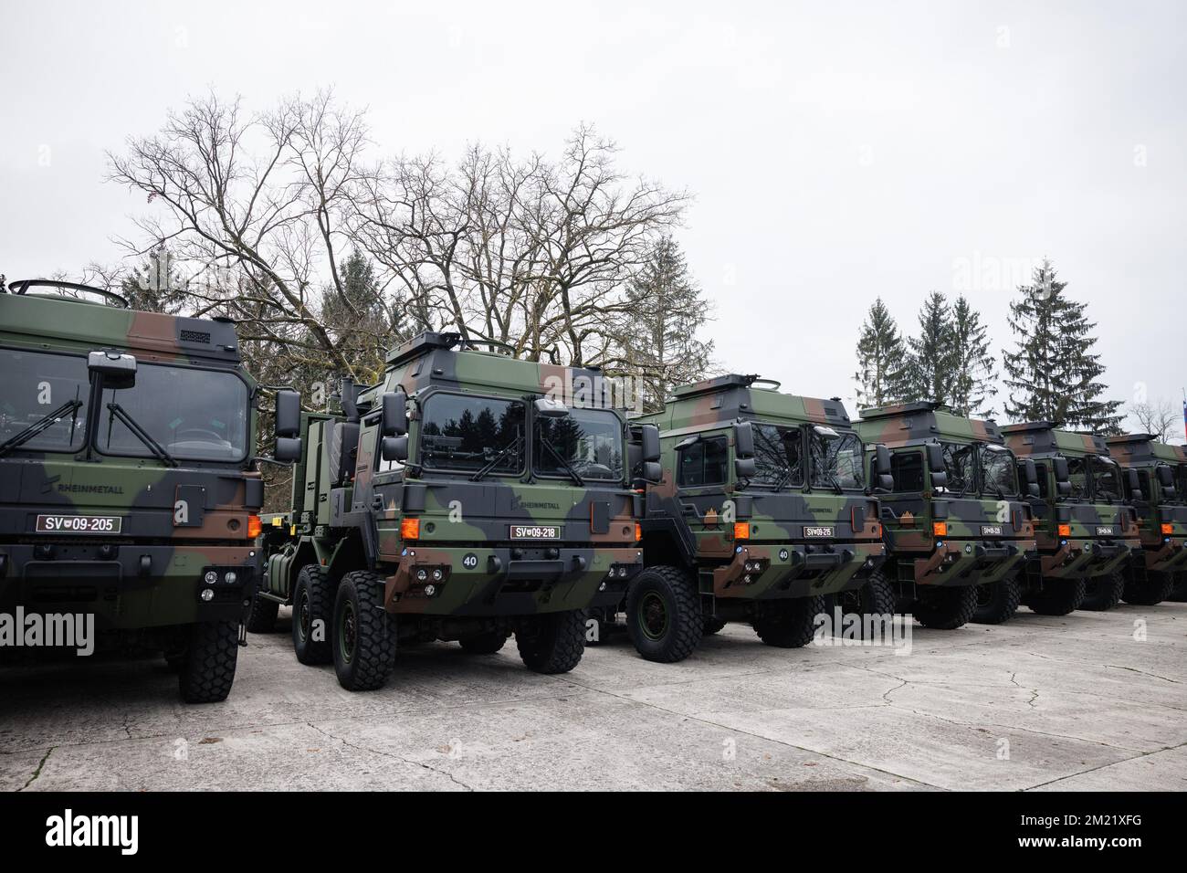 Ljubljana, Slovenia. 13th Dec, 2022. German Rheinmetall MAN tactical ...