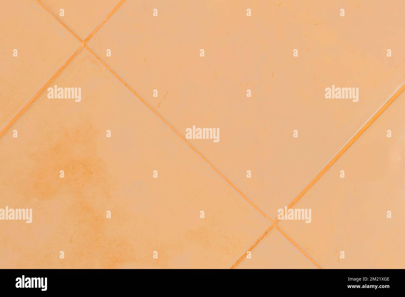 Orange light ceramic tile floor or wall in bathroom or kitchen texture ...