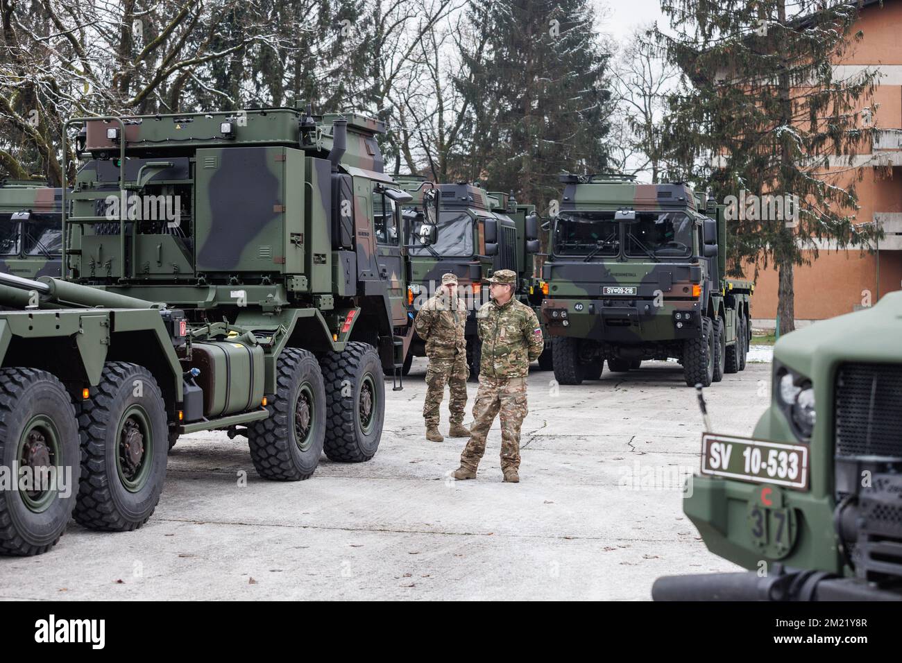 Ljubljana, Slovenia. 13th Dec, 2022. German Rheinmetall MAN tactical ...