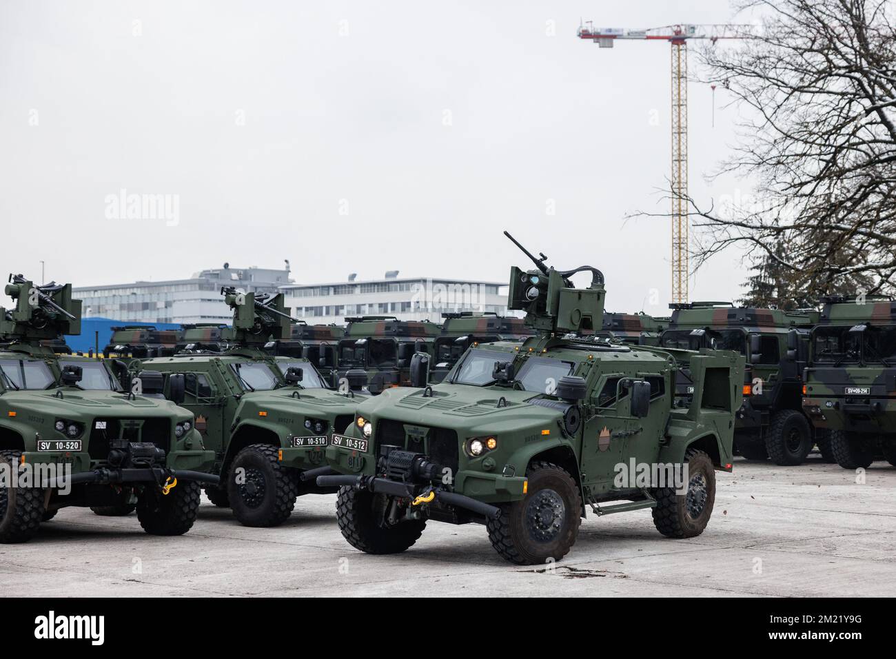 Ljubljana, Slovenia. 13th Dec, 2022. American-made Oshkosh four-wheeled ...