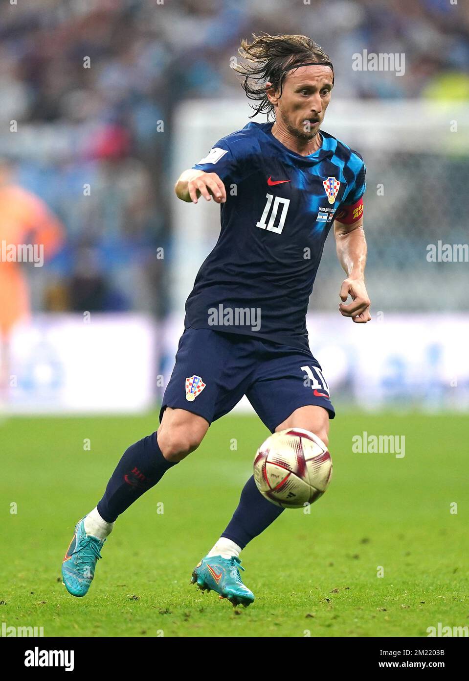 Croatia's Luka Modric in action during the FIFA World Cup Semi-Final ...