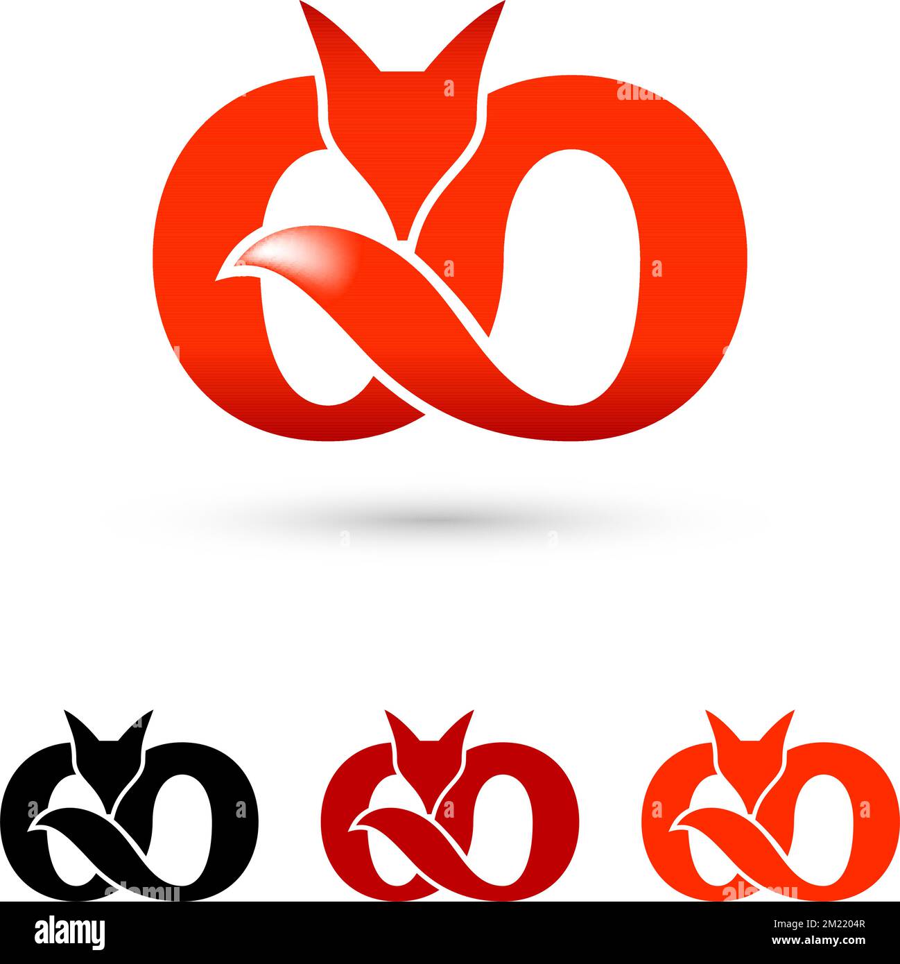 Illustration of Creative Fox Logo Symbol. Modern Icon for Logos and ...