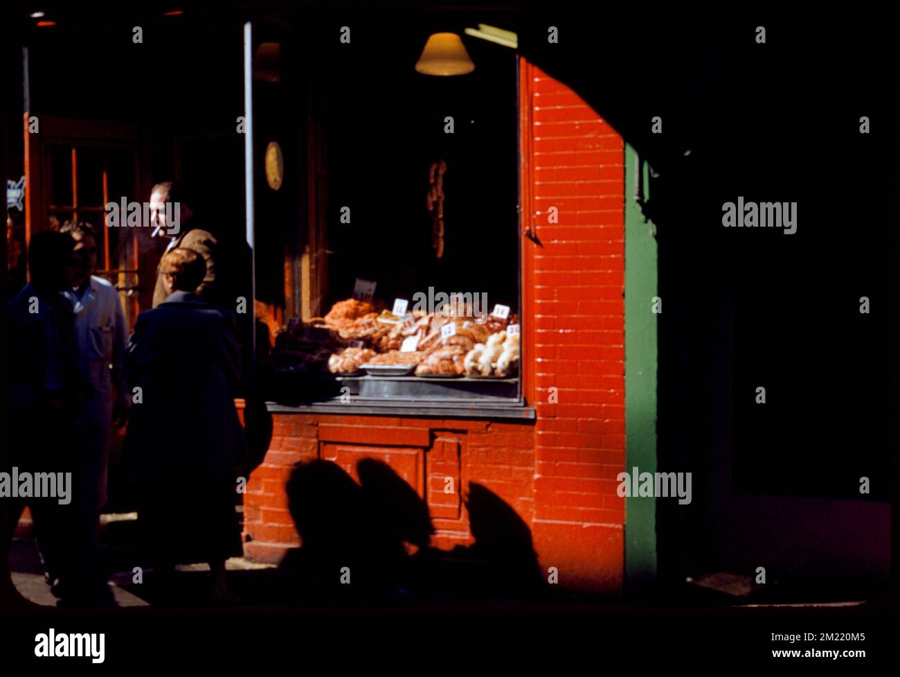 Butcher shop window, likely North End, Boston , Butcher shops, Window ...