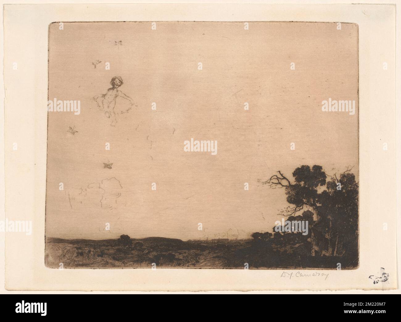 The butterfly , Butterflies, Children. Sir David Young Cameron (1865 ...