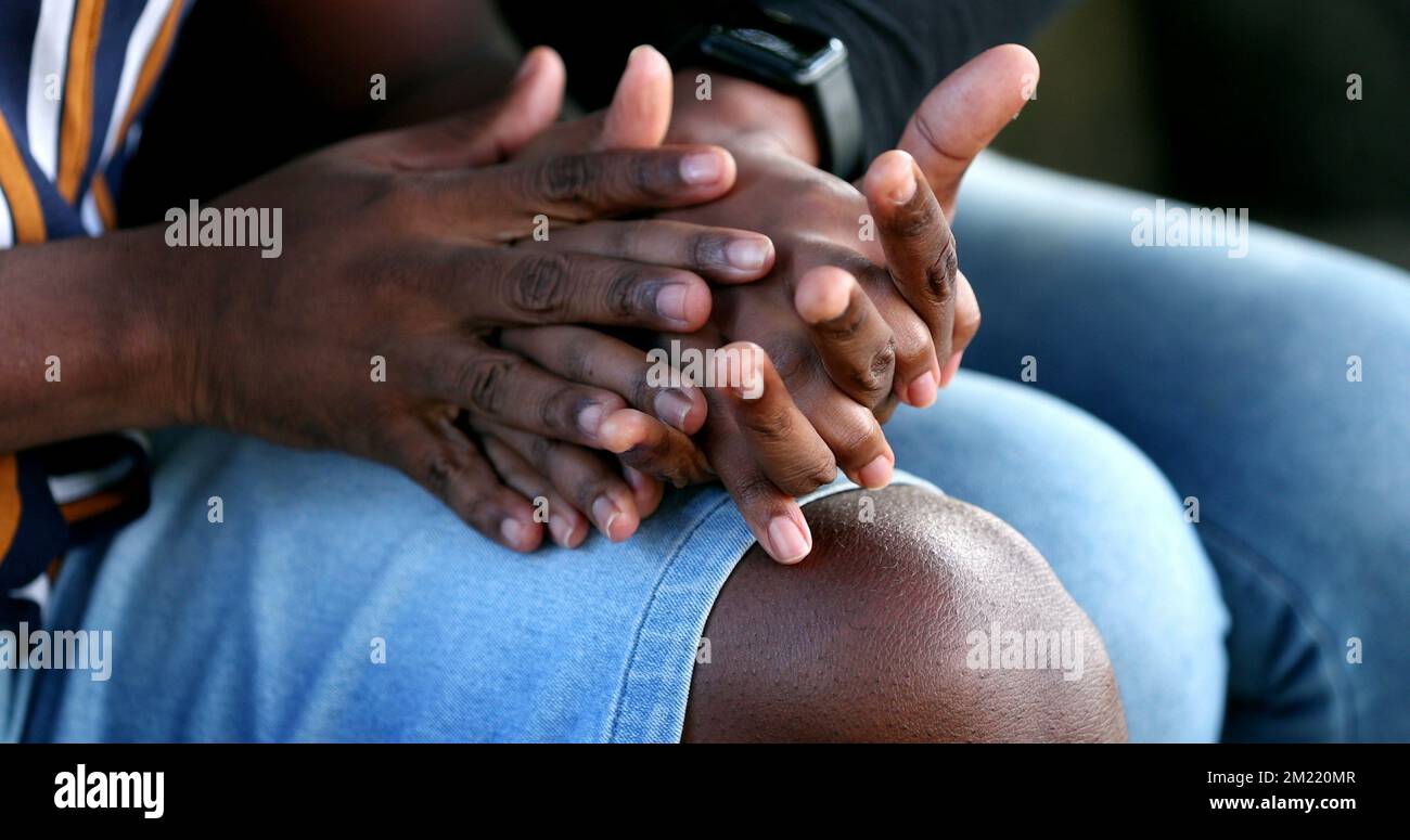 Close-up hands joining together in empathy, people holding hand ...