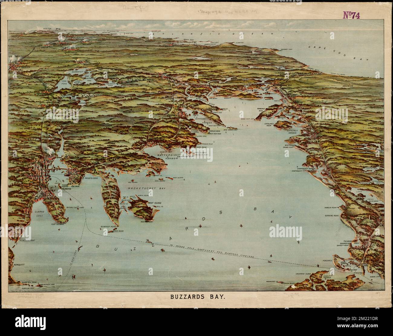 Buzzards Bay , Buzzards Bay Mass., Aerial views Norman B. Leventhal Map ...