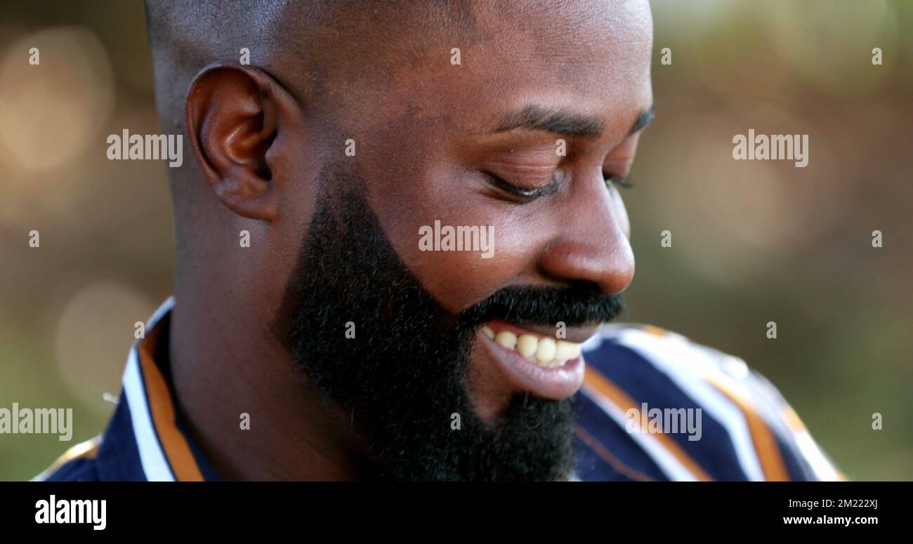 Happy African man smiling portrait smile joy Stock Photo - Alamy