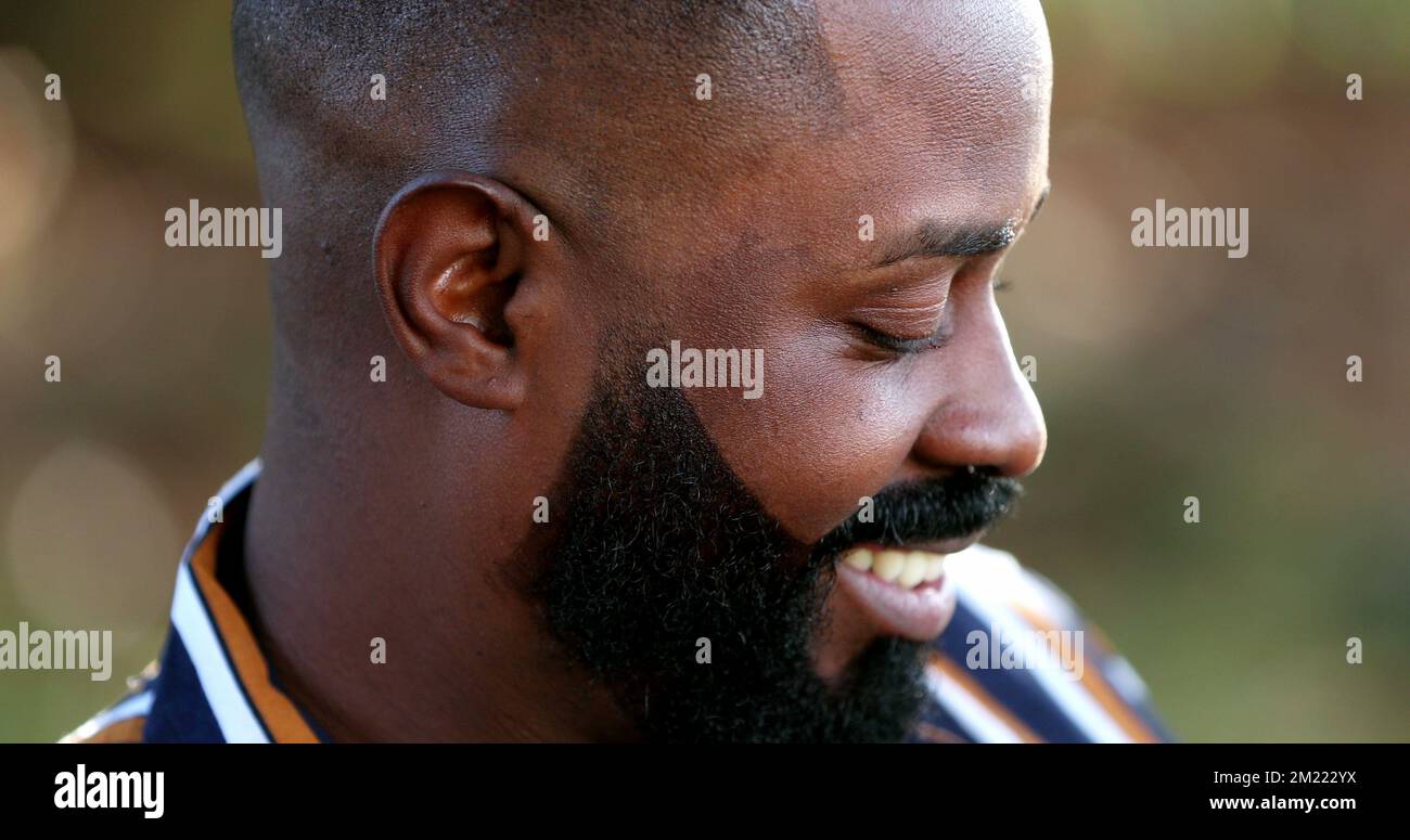 Happy African man smiling portrait smile joy Stock Photo - Alamy