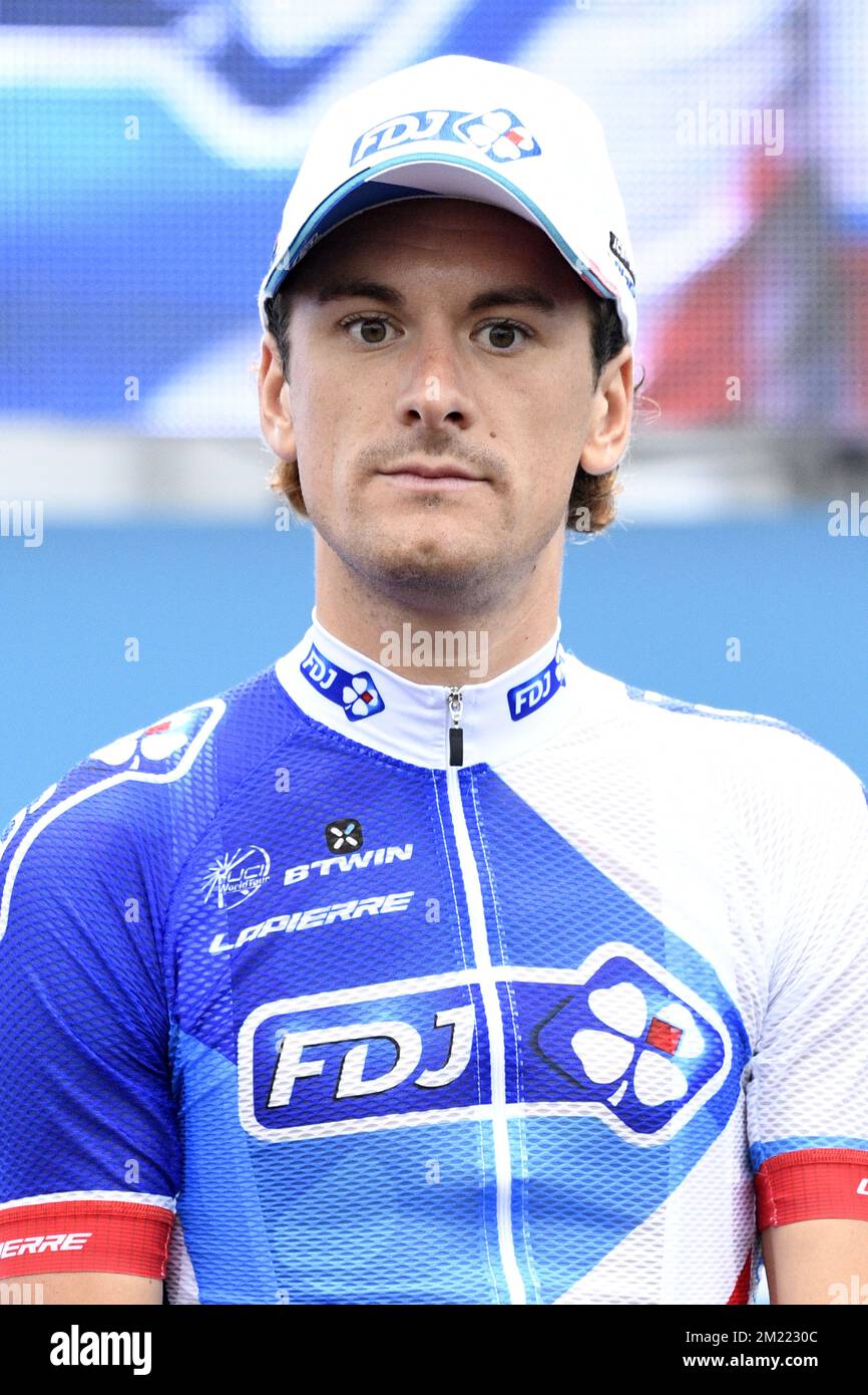 French Anthony Roux of FDJ pictured during a team presentation ahead of ...