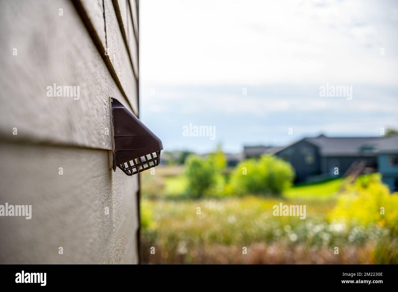Vent screen used to keep out pests such as birds, mice, and bats Stock ...