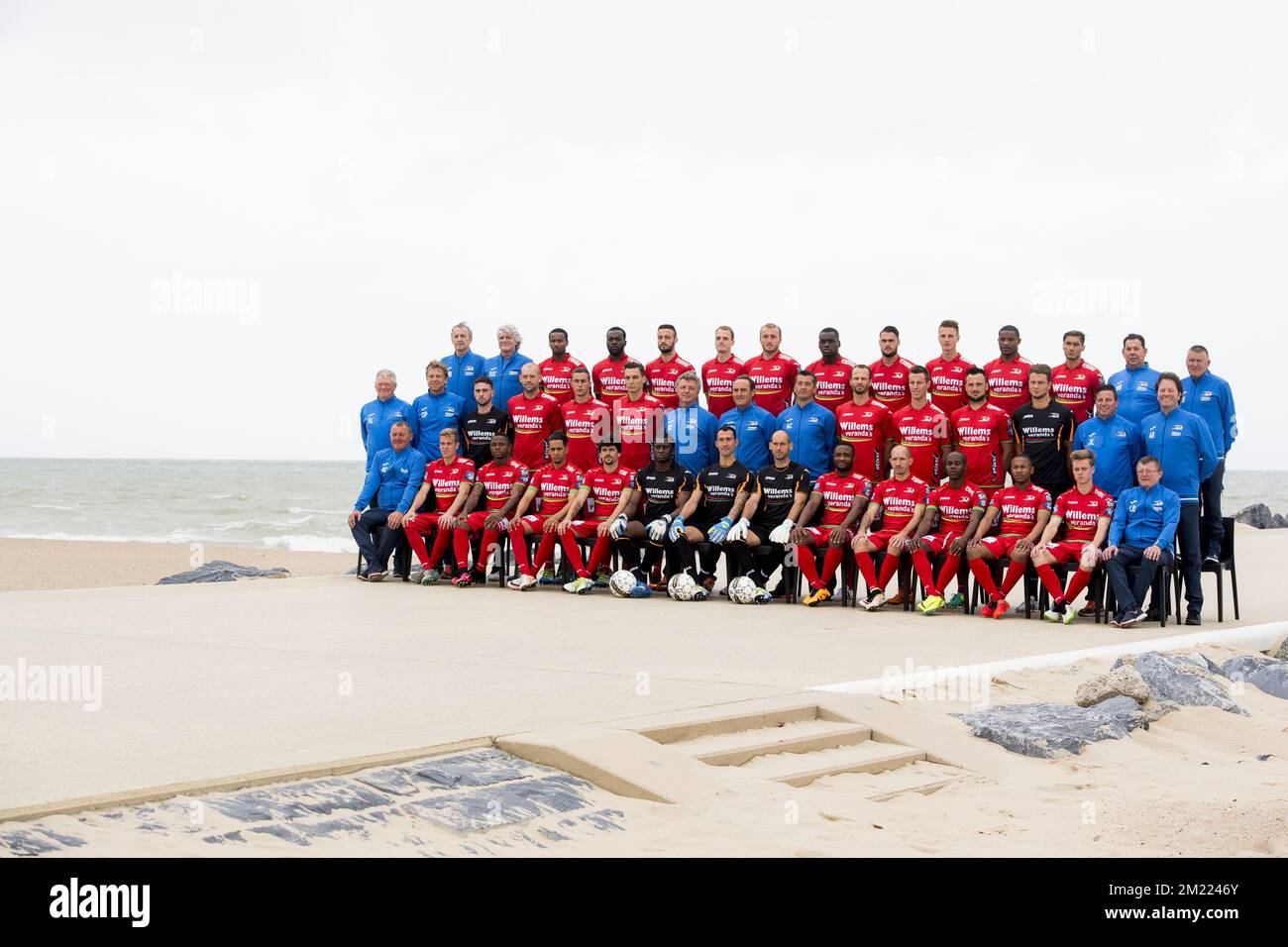 (upper row L-R) Chris Goosens, Marc Backaert, Alvin Segbia, Yannick ...