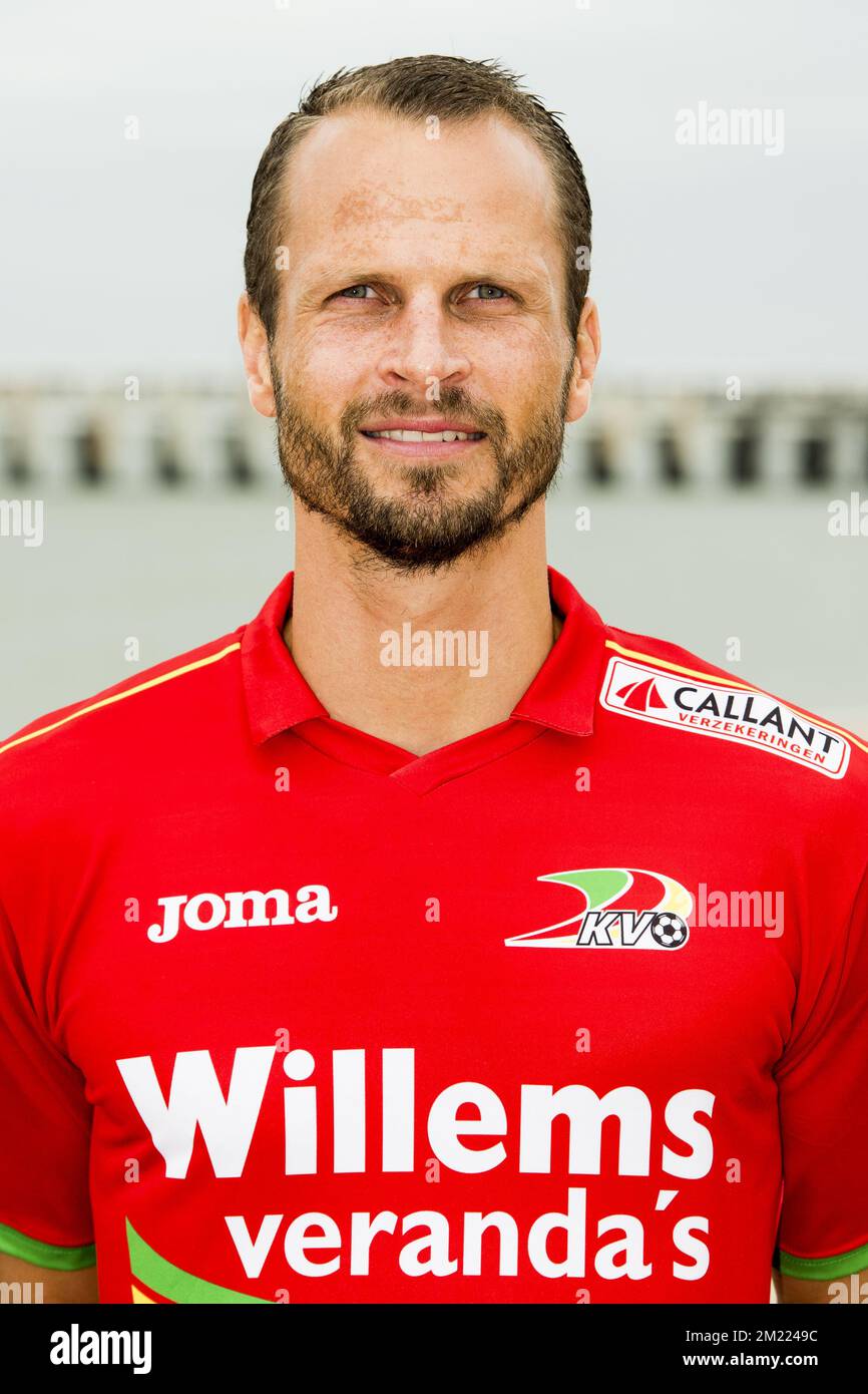 Oostende's David Rozehnal poses for the photographer at the 2016-2017 ...