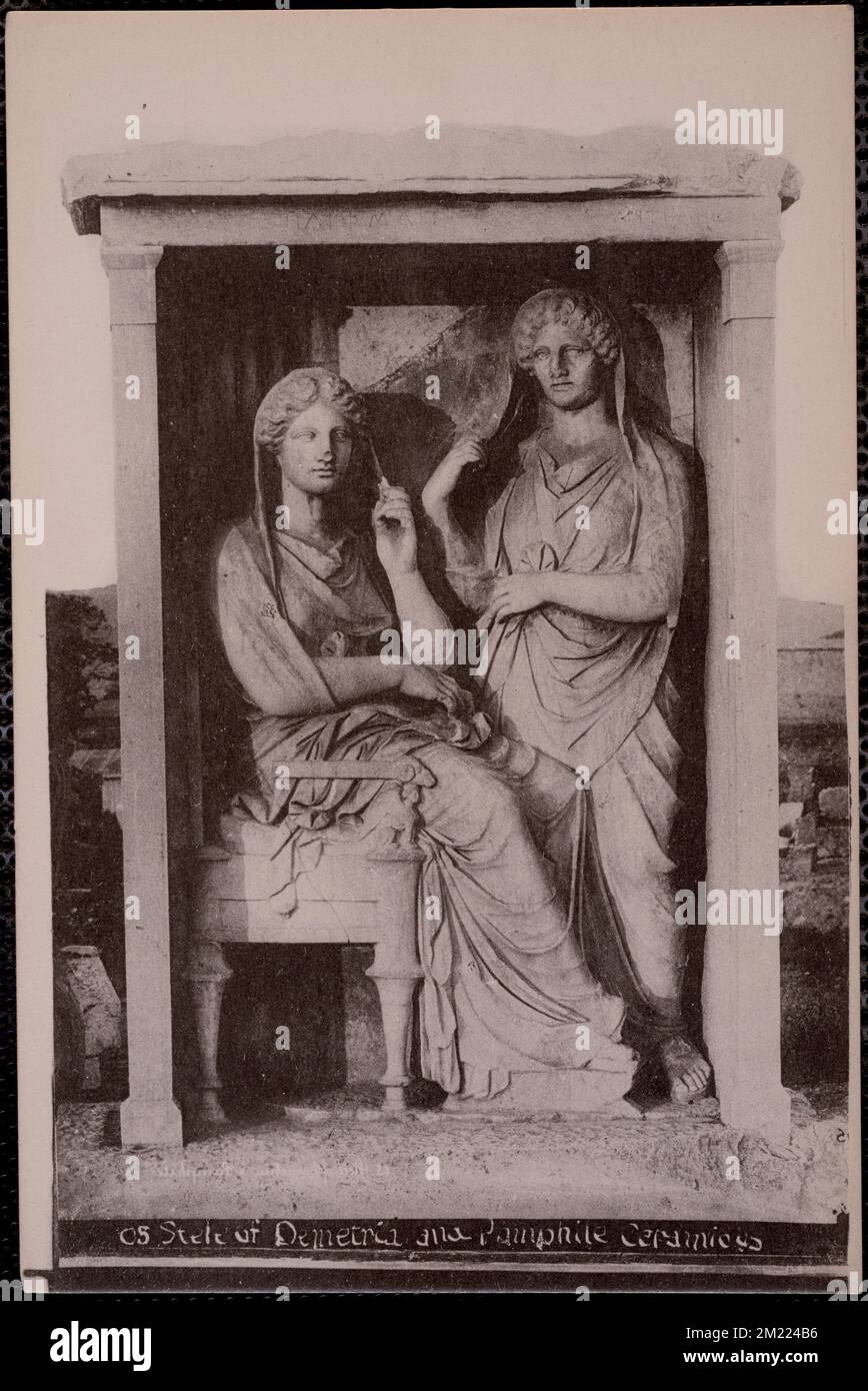 C5 stele of Demetria and Pamphile Ceramicos , Stelae, Sculpture ...