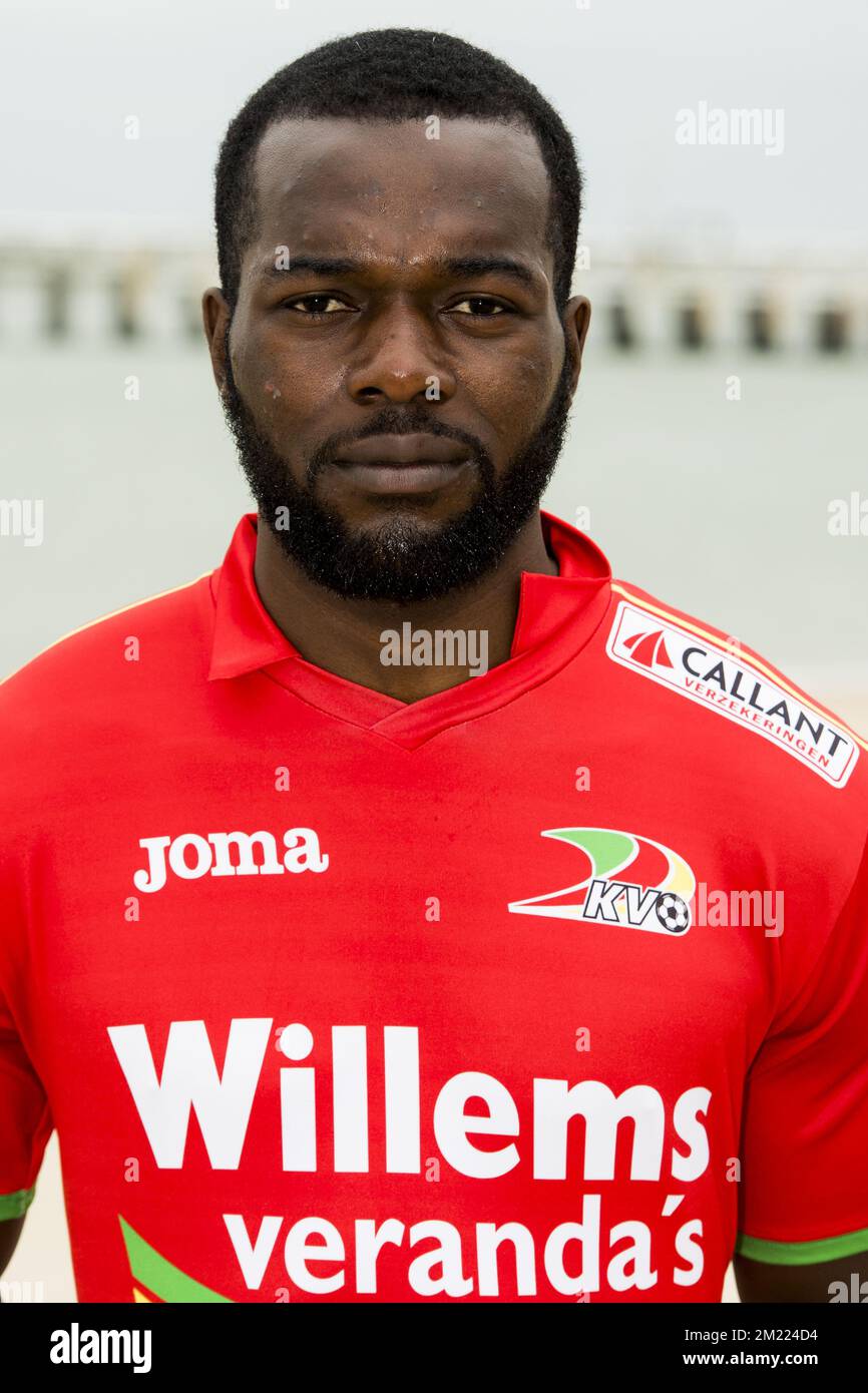 Oostende's Yannick Loemba poses for the photographer at the 2016-2017 ...