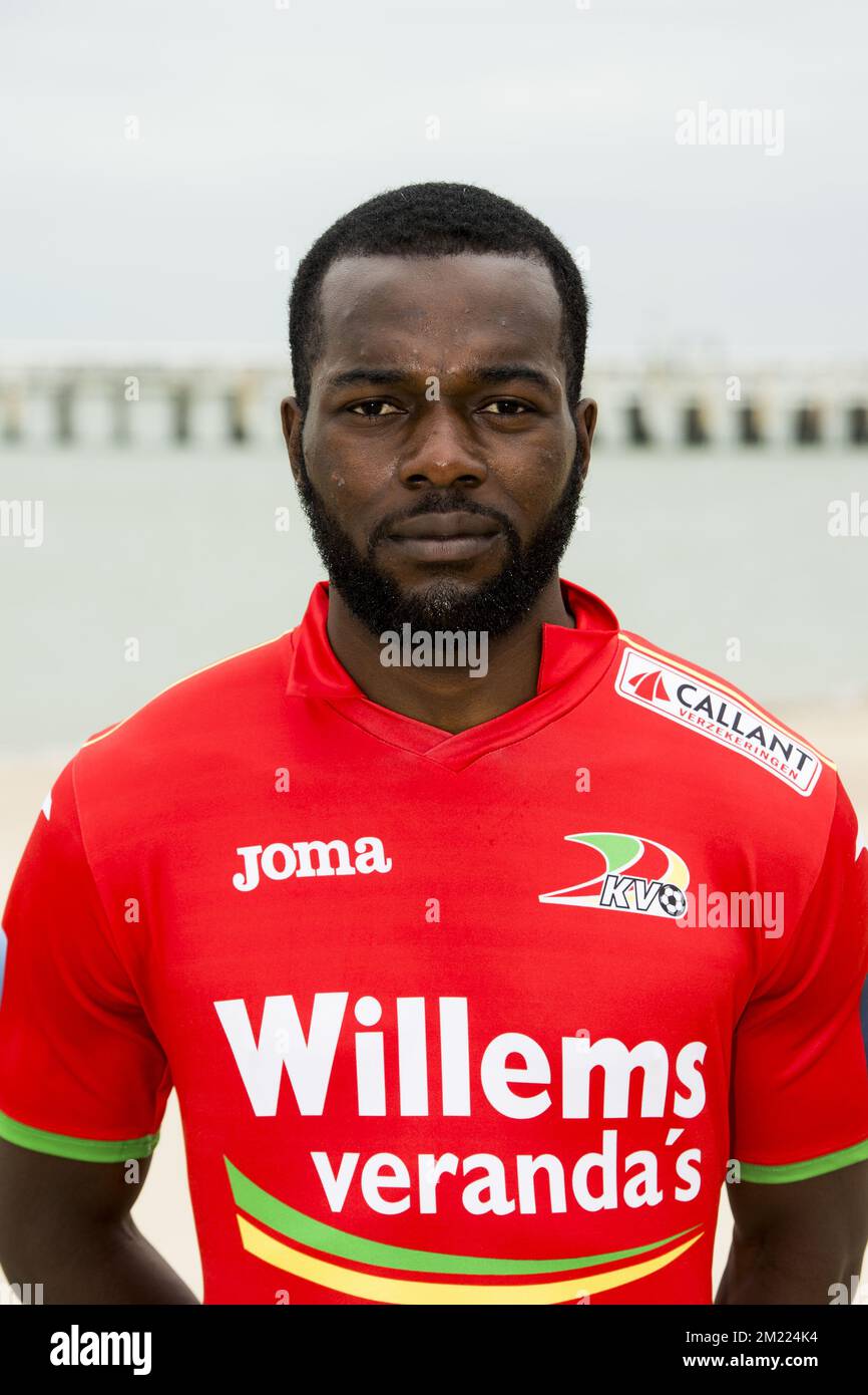 Oostende's Yannick Loemba poses for the photographer at the 2016-2017 ...