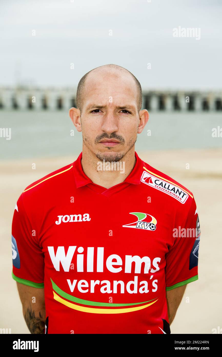Oostende's Franck Berrier poses for the photographer at the 2016-2017 ...