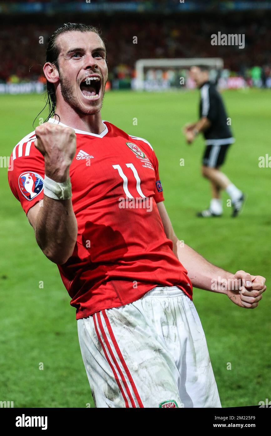 Gareth Bale of Wales during the UEFA EURO 2016 quarter final match ...