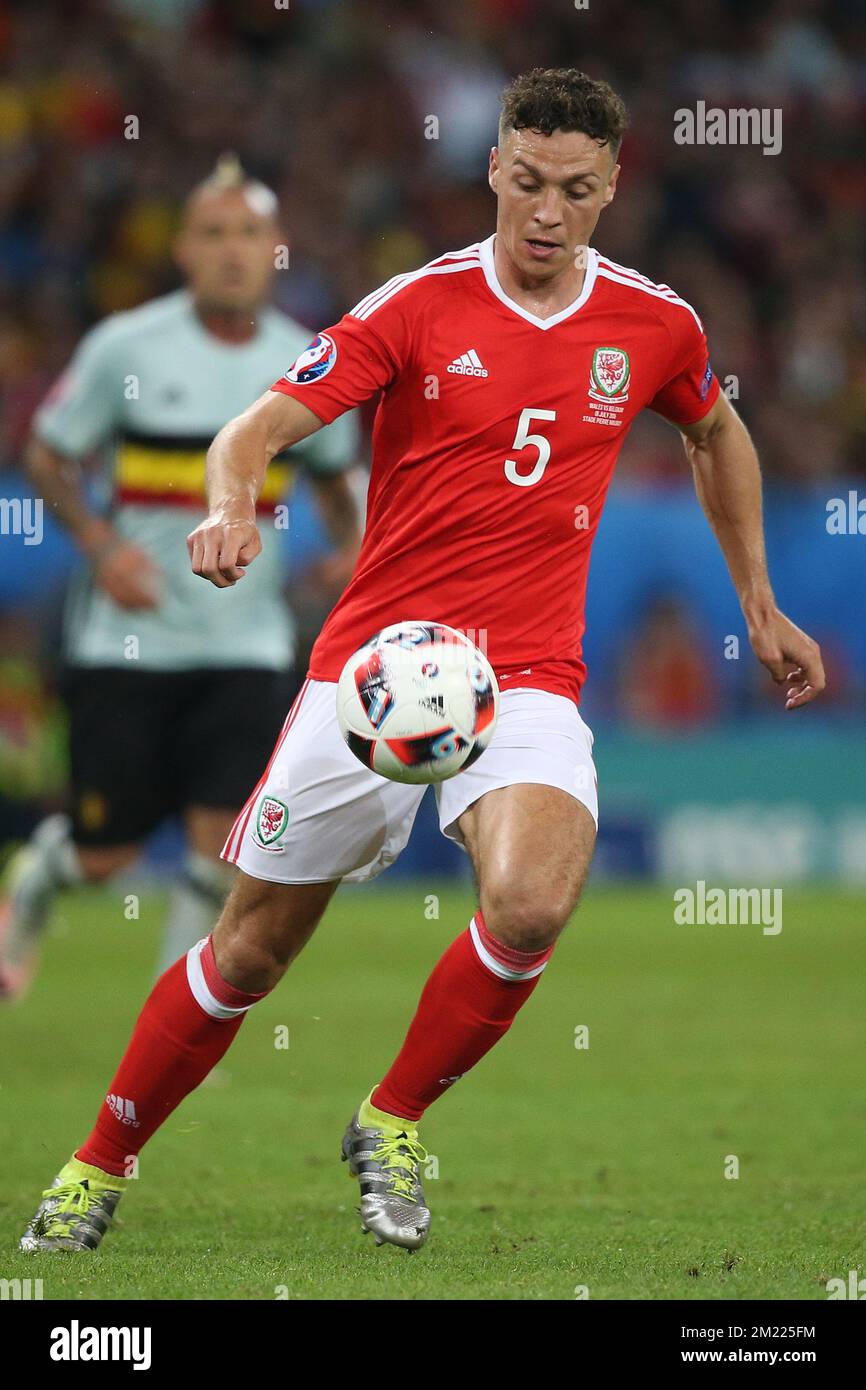 James Chester of Wales during the UEFA EURO 2016 quarter final match ...