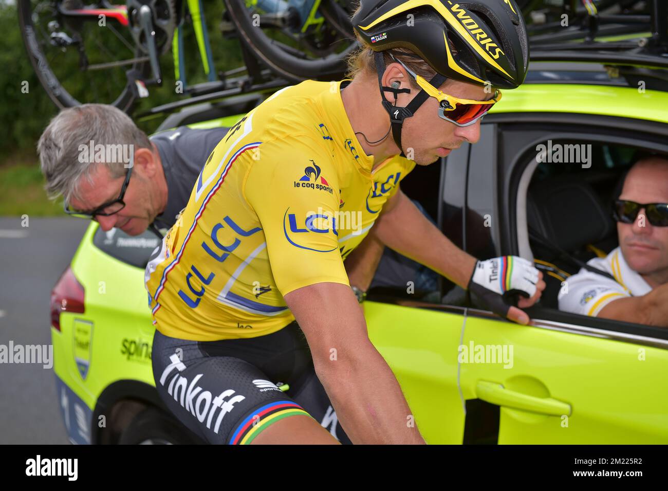 Slovakian Peter Sagan of Tinkoff pictured in action during the third ...