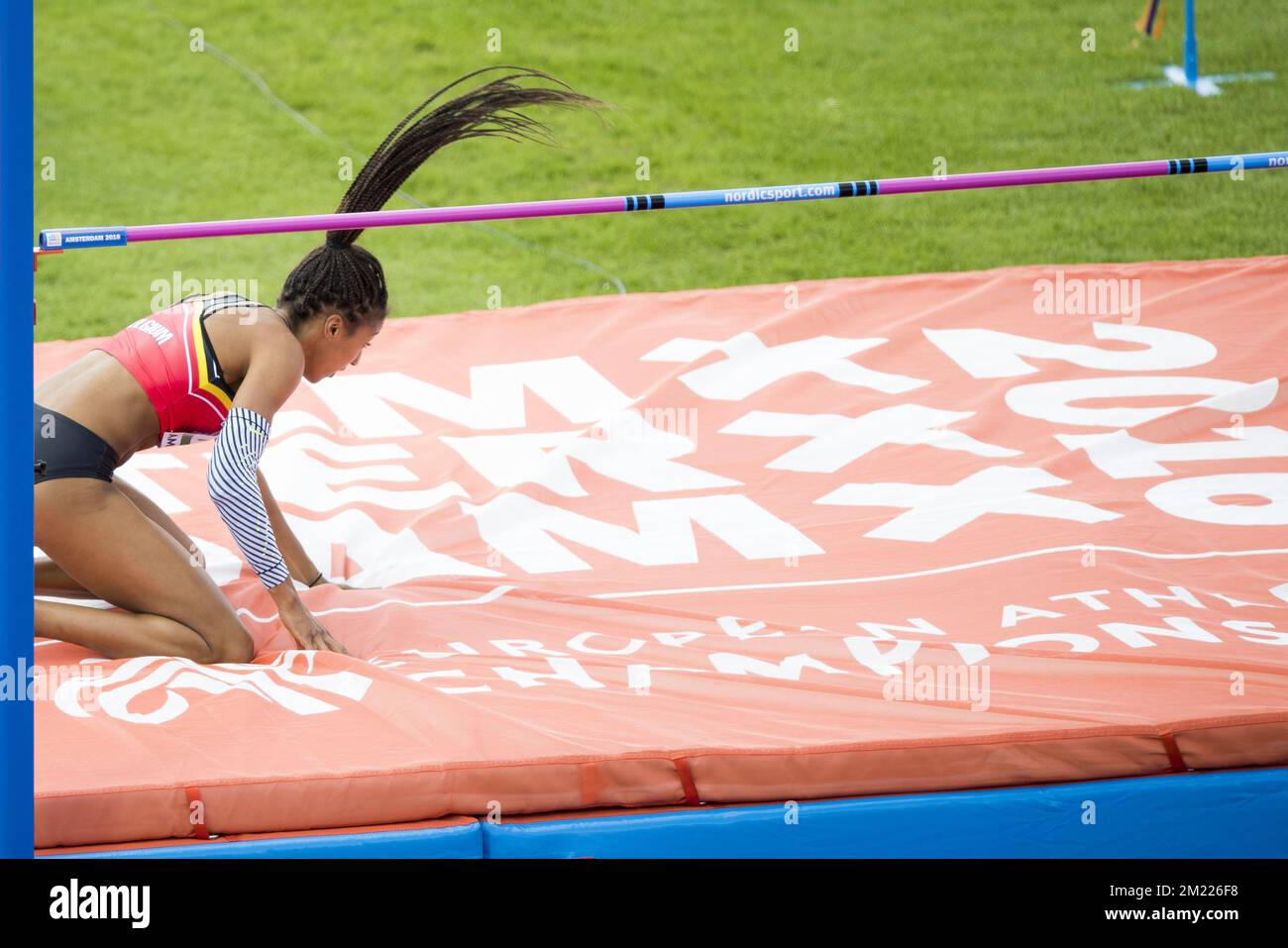Belgian Nafissatou Nafi Thiam pictured in action during the women's ...