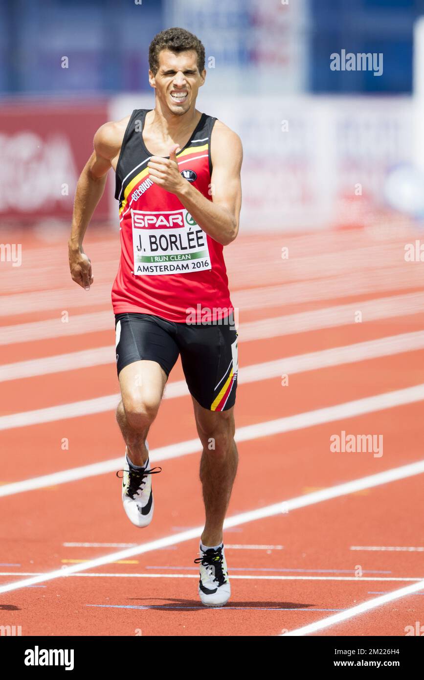 Belgian Jonathan Borlee pictured in action during the men's 400m at the ...