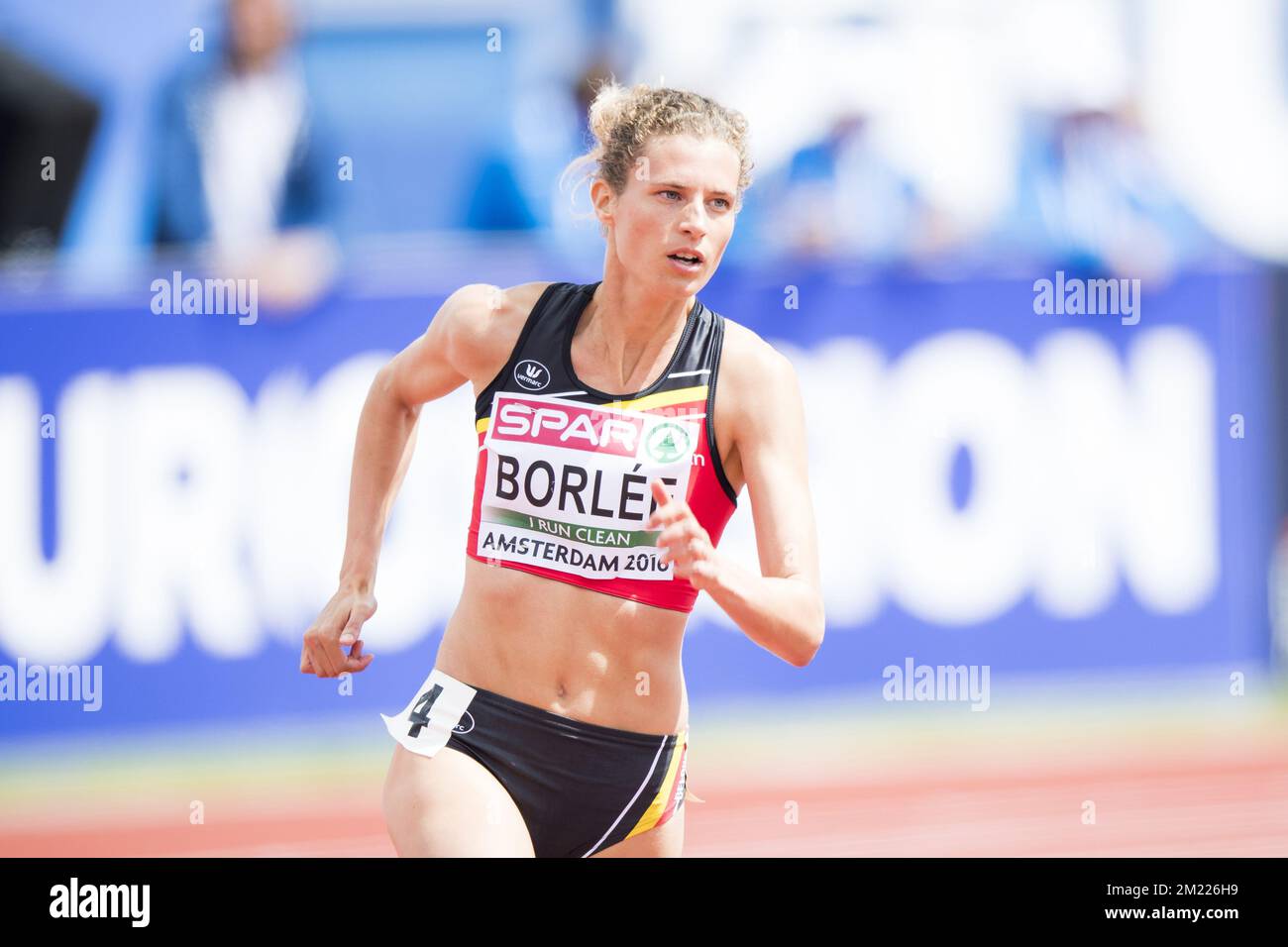 Belgian Olivia Borlee pictured in action during the women's 200m at the ...