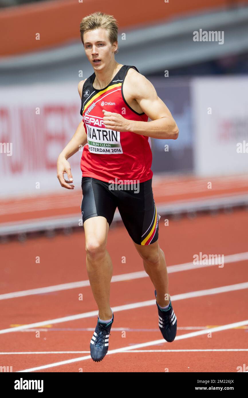Belgian Julien Watrin pictured in action during the men's 400m at the ...