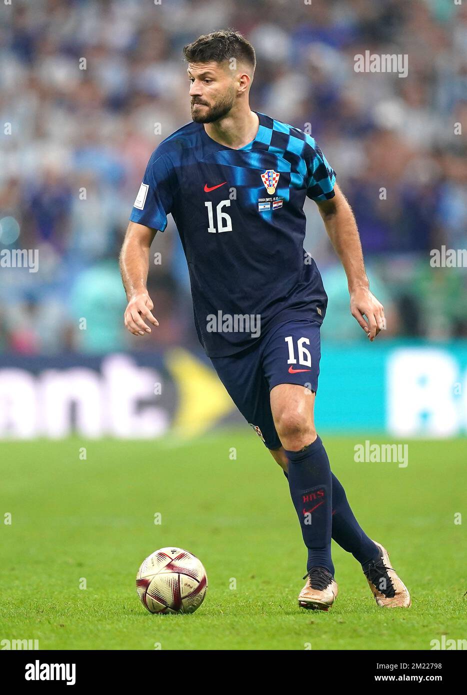 Croatia's Bruno Petkovic in action during the FIFA World Cup Semi-Final ...