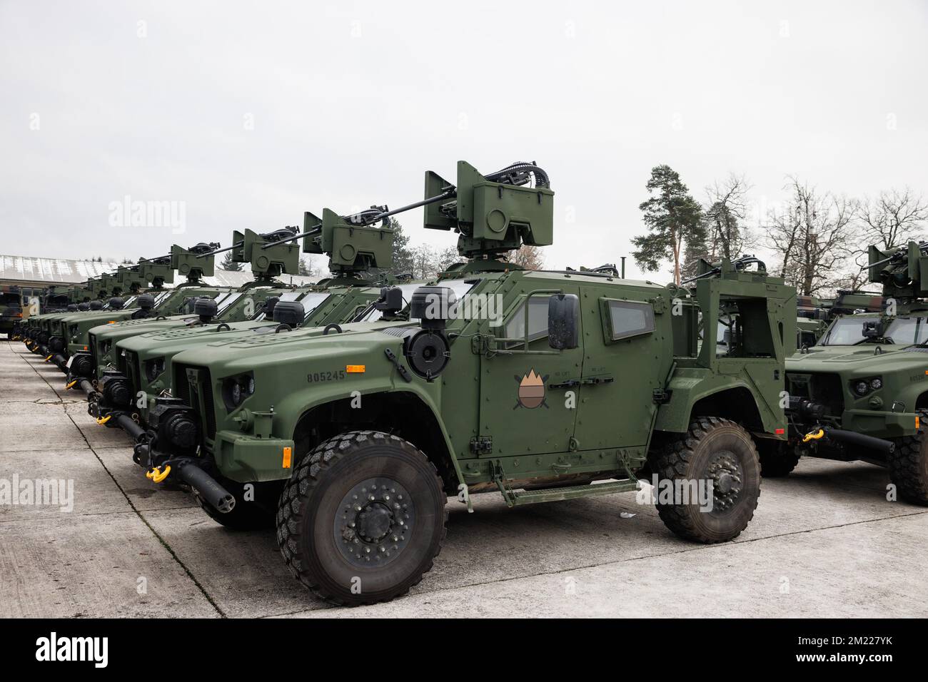 Ljubljana, Slovenia. 13th Dec, 2022. American-made Oshkosh four-wheeled ...