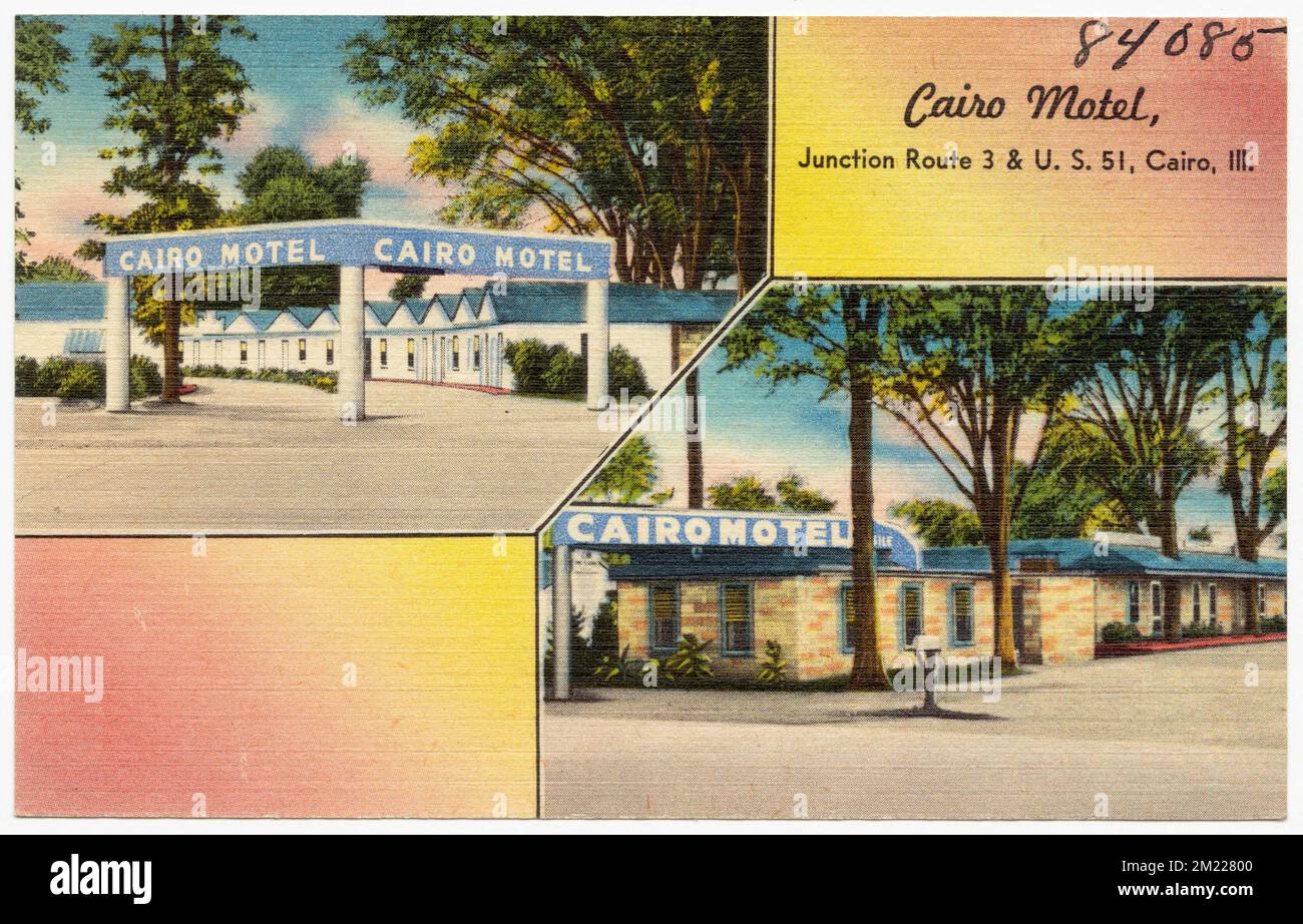 Cairo Motel, junction route 3 & U.S. 51, Cairo, Ill. , Motels, Tichnor ...