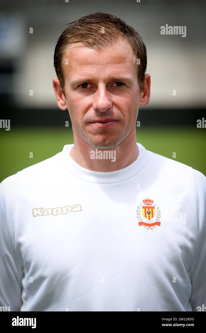 Mechelen's assistant coach Tom Caluwe poses for the photographer during ...
