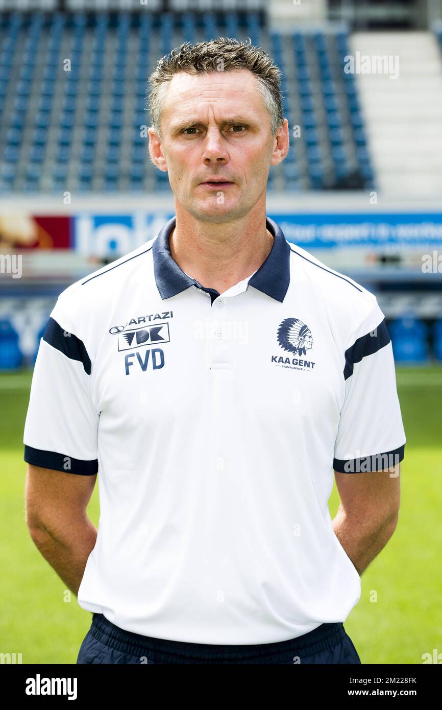 Gent's keeper coach Francky Vandendriessche poses for the photographer ...
