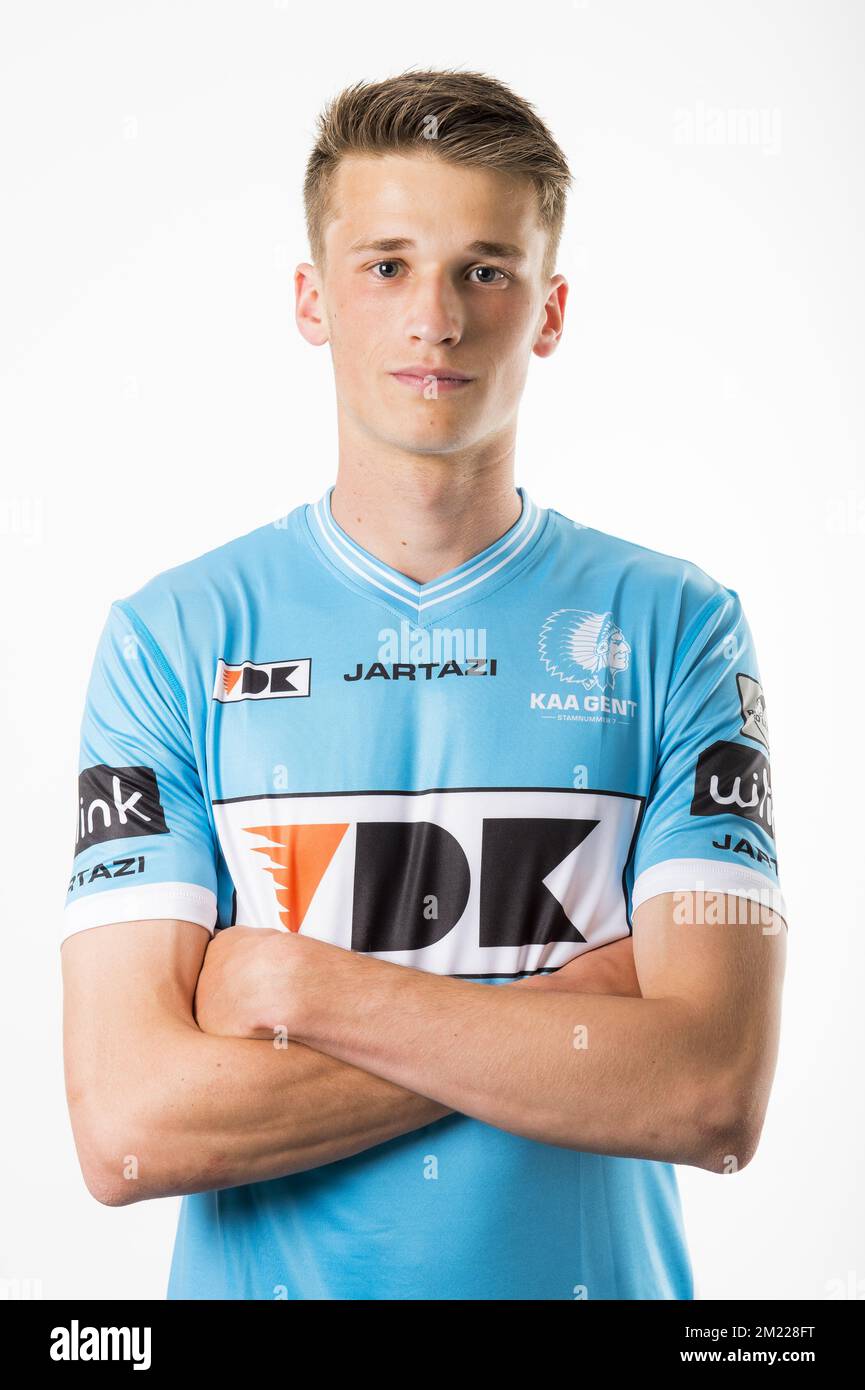 Lucas Schoofs poses for the photographer during the 2016-2017 season ...