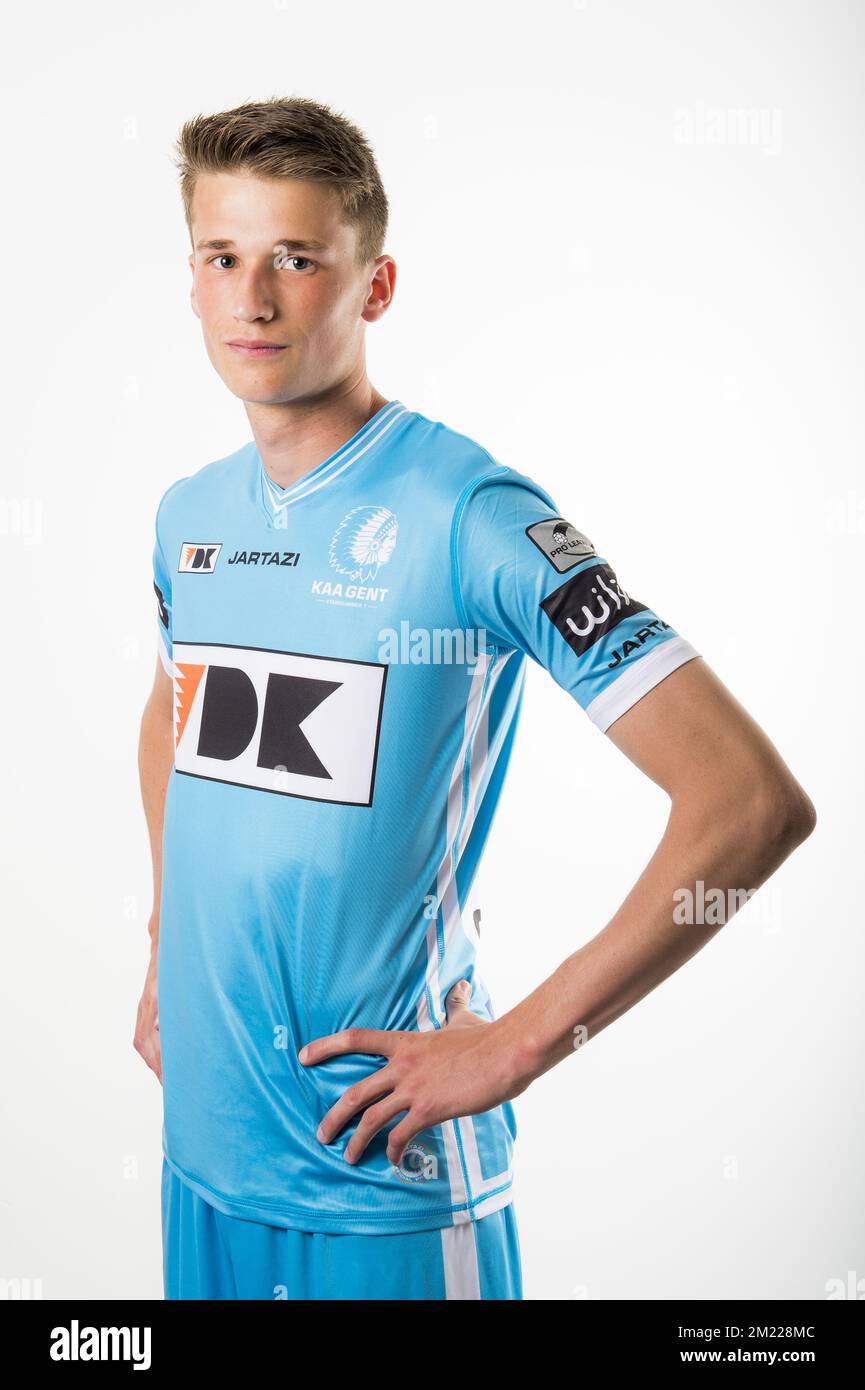 Lucas Schoofs poses for the photographer during the 2016-2017 season ...