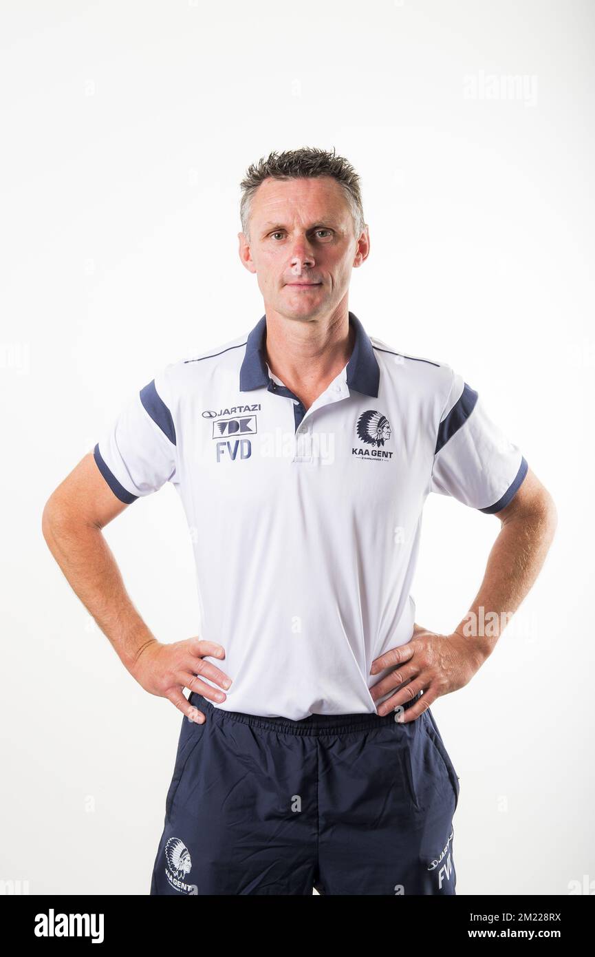 Gent's keeper coach Francky Vandendriessche poses for the photographer ...