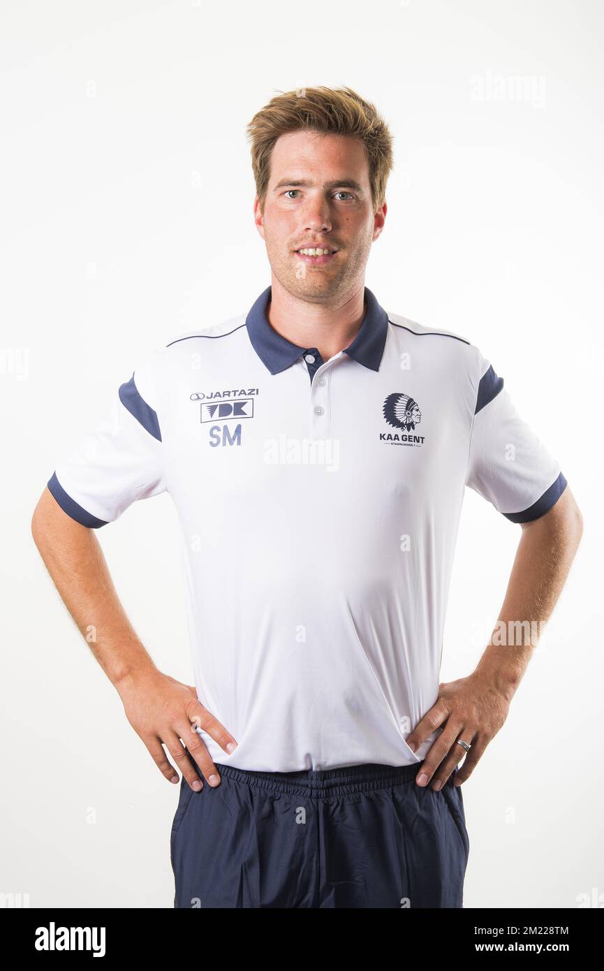 Gent's physical coach Stijn Matthys poses for the photographer during ...
