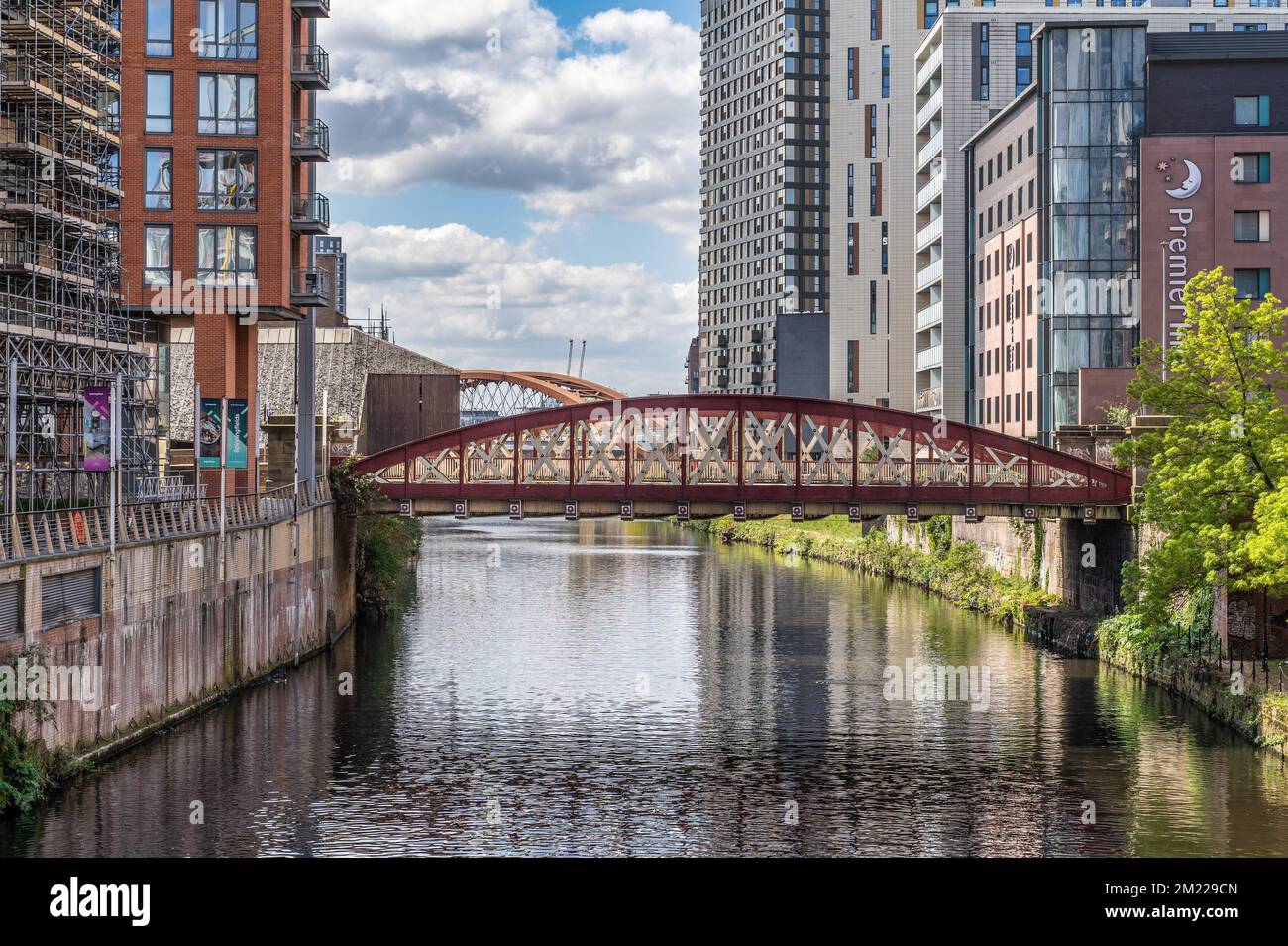 irwell bridges and tall buildings Stock Photo - Alamy