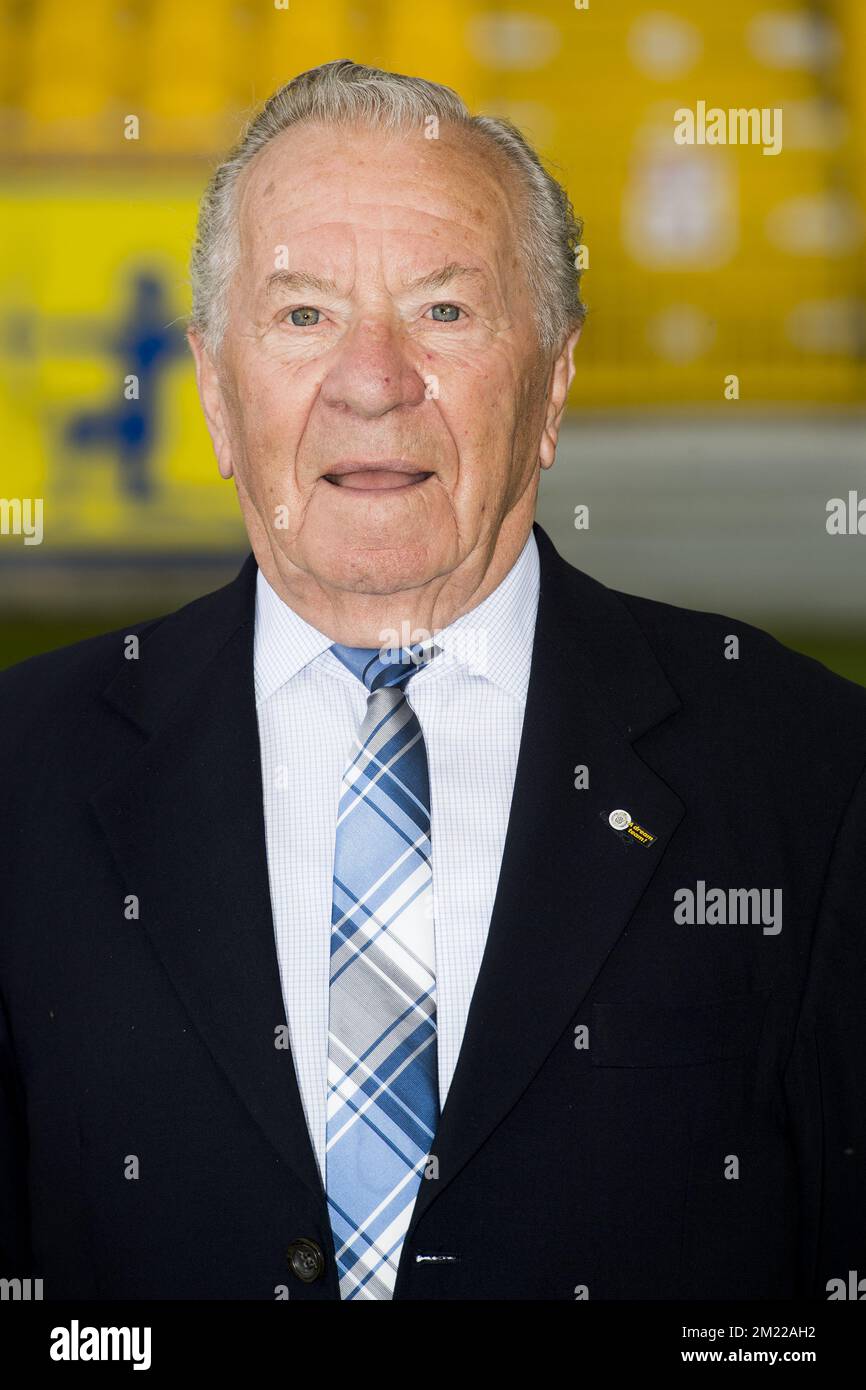 Lokeren's delegate Willy Peeters poses for the photographer during the ...