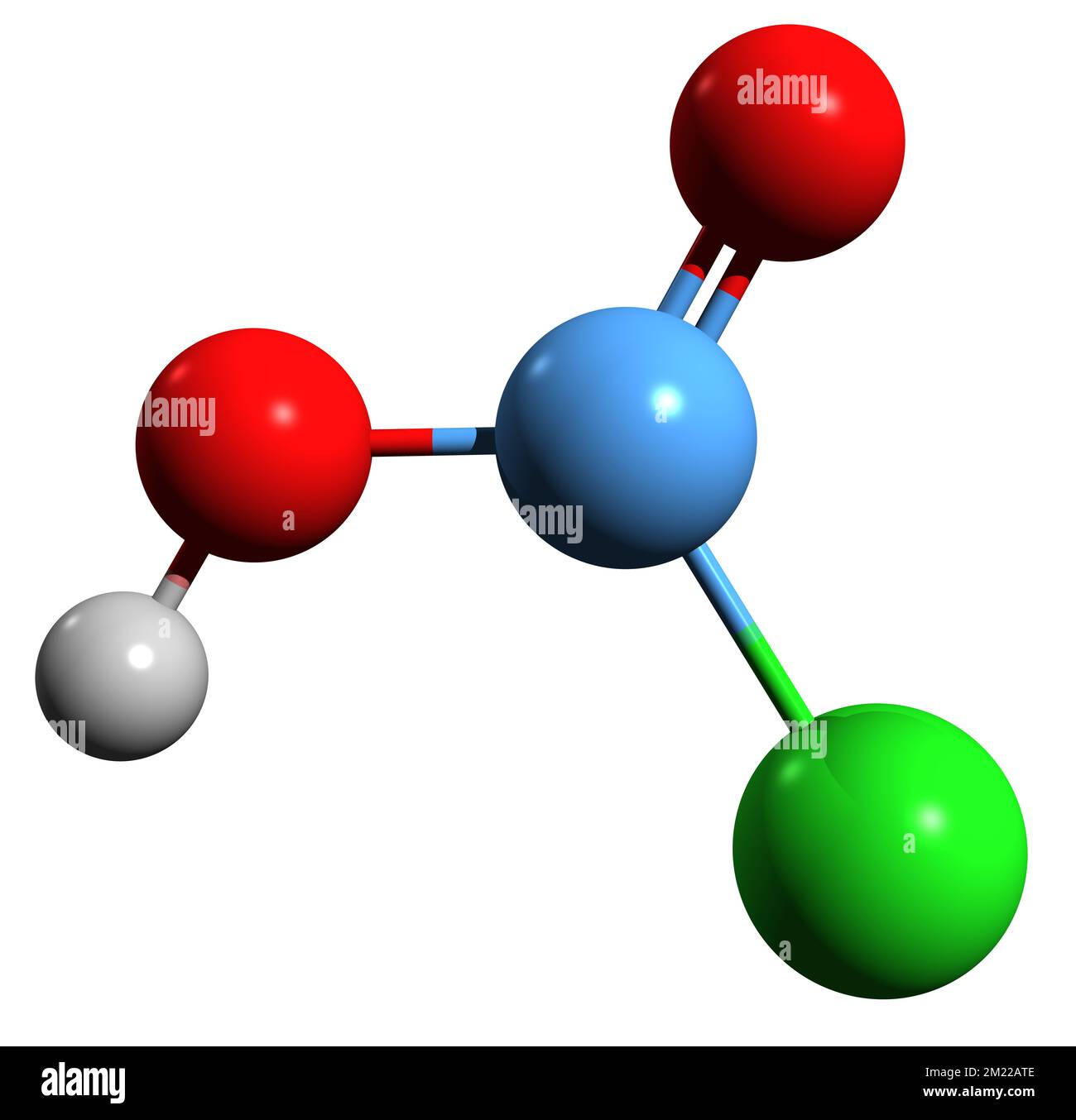 3D image of Chloroformic acid skeletal formula - molecular chemical ...