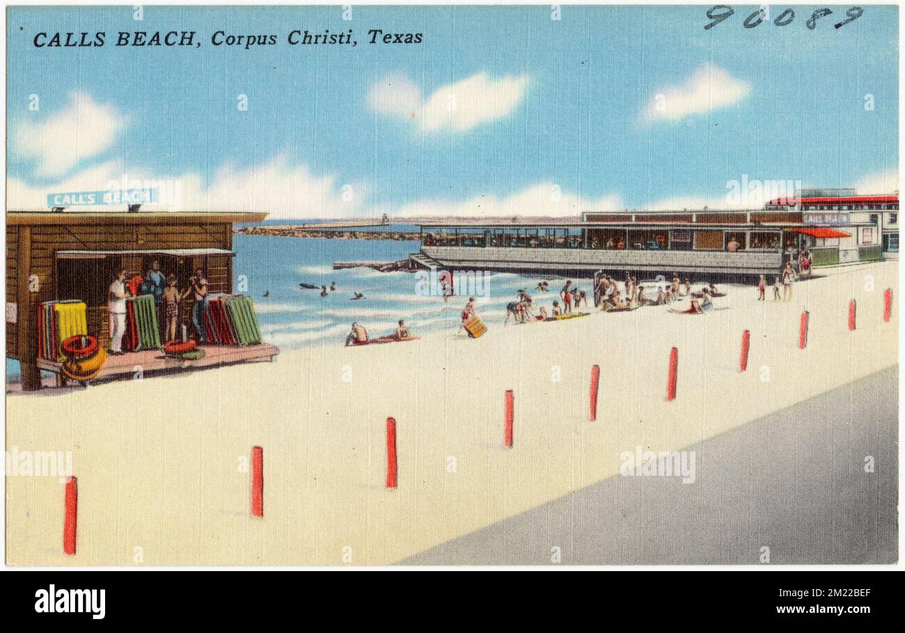 Calls Beach, Corpus Christi, Texas , Beaches, Tichnor Brothers ...