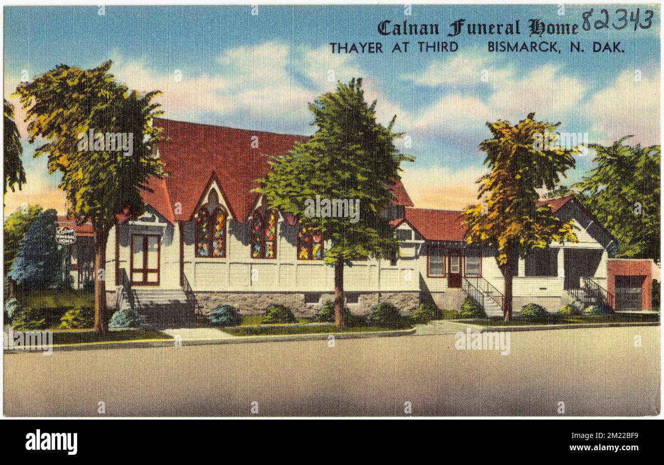 Calnan Funeral Home, Thayer at third, Bismarck, N. Dak. , Morgues ...