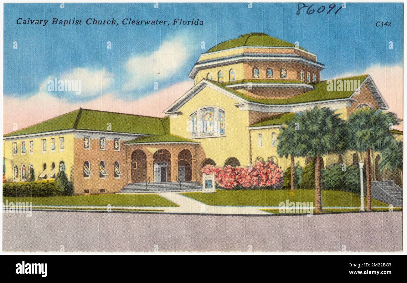 Calvary Baptist Church, Clearwater, Florida , Churches, Tichnor Brothers Collection, postcards ...