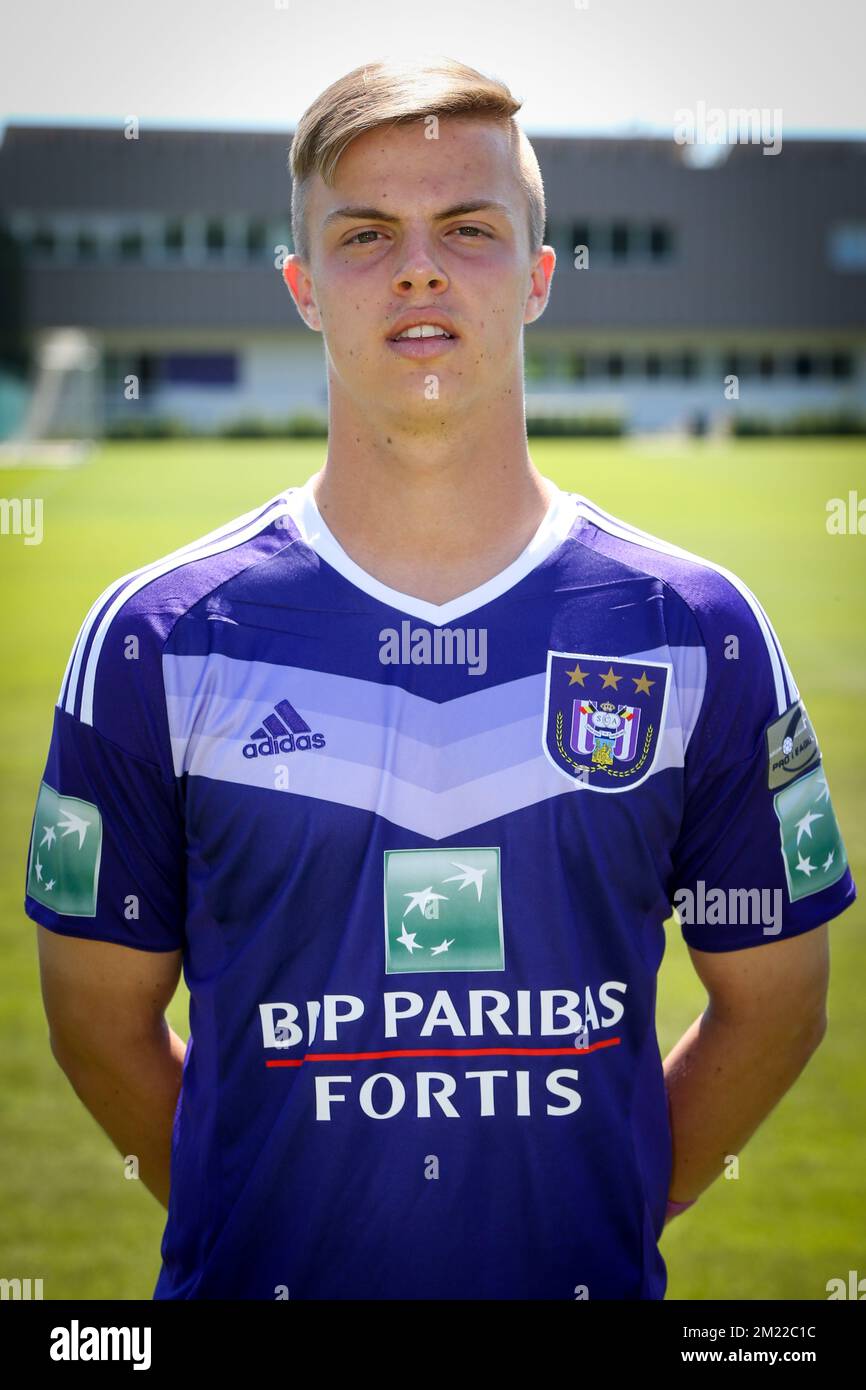 Anderlecht's Jorn Vancamp poses for the photographer during the 2016 ...