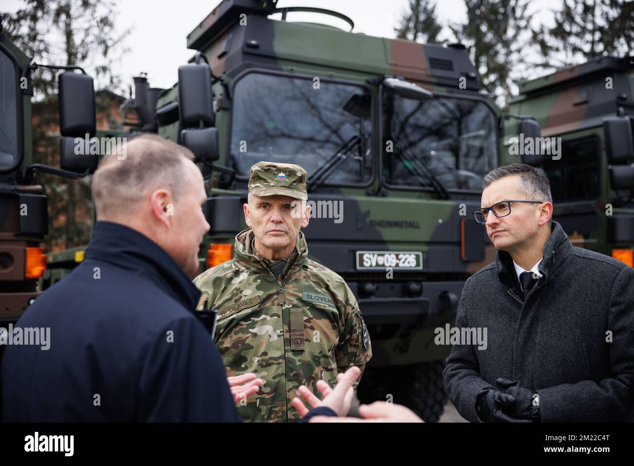 Ljubljana, Slovenia. 13th Dec, 2022. Slovenian defense minister Marjan ...