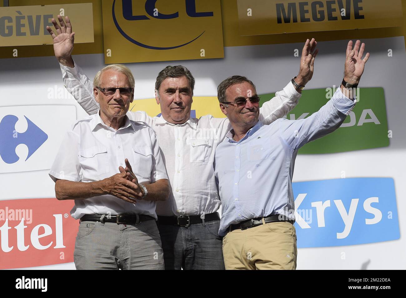 Former Dutch cyclist Jan Janssen, Former Belgian cyclist Eddy Merckx ...